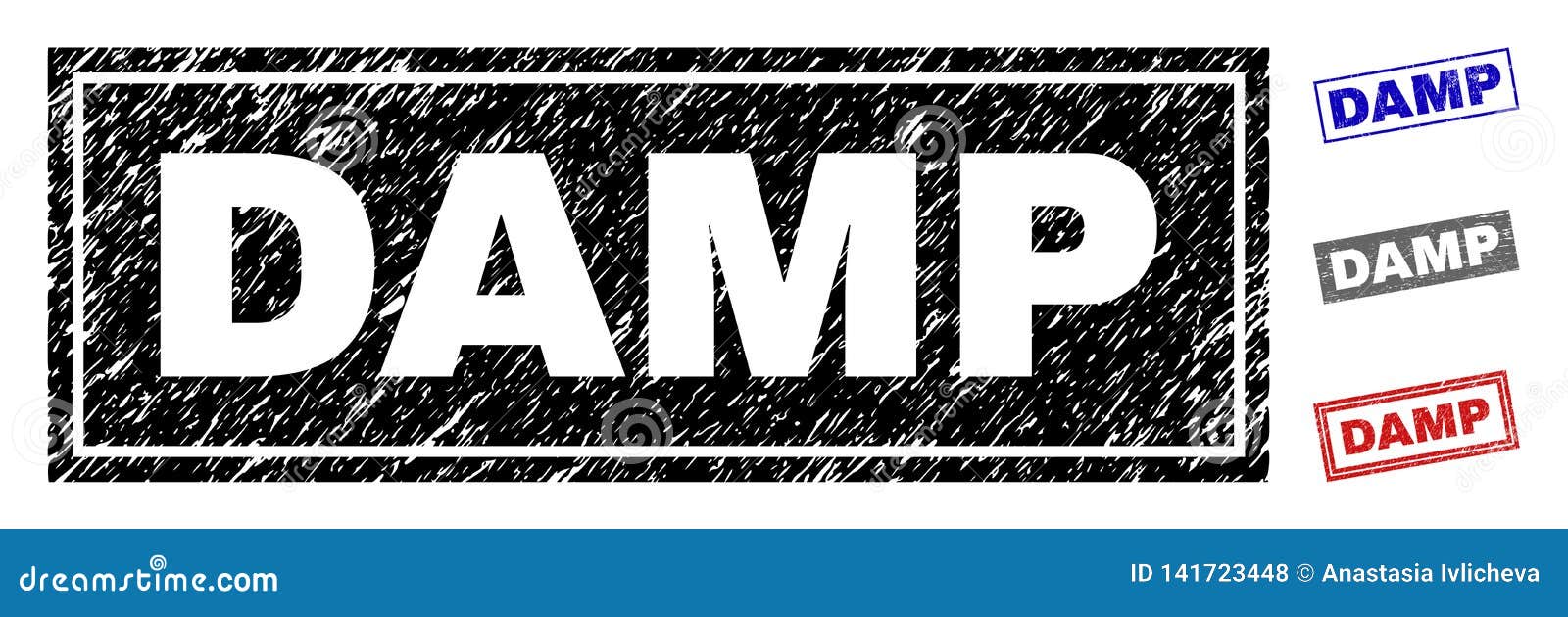 Damp Black Mold Stains On Walls Or Ceilings. Fungi And Bacteria. Vector ...