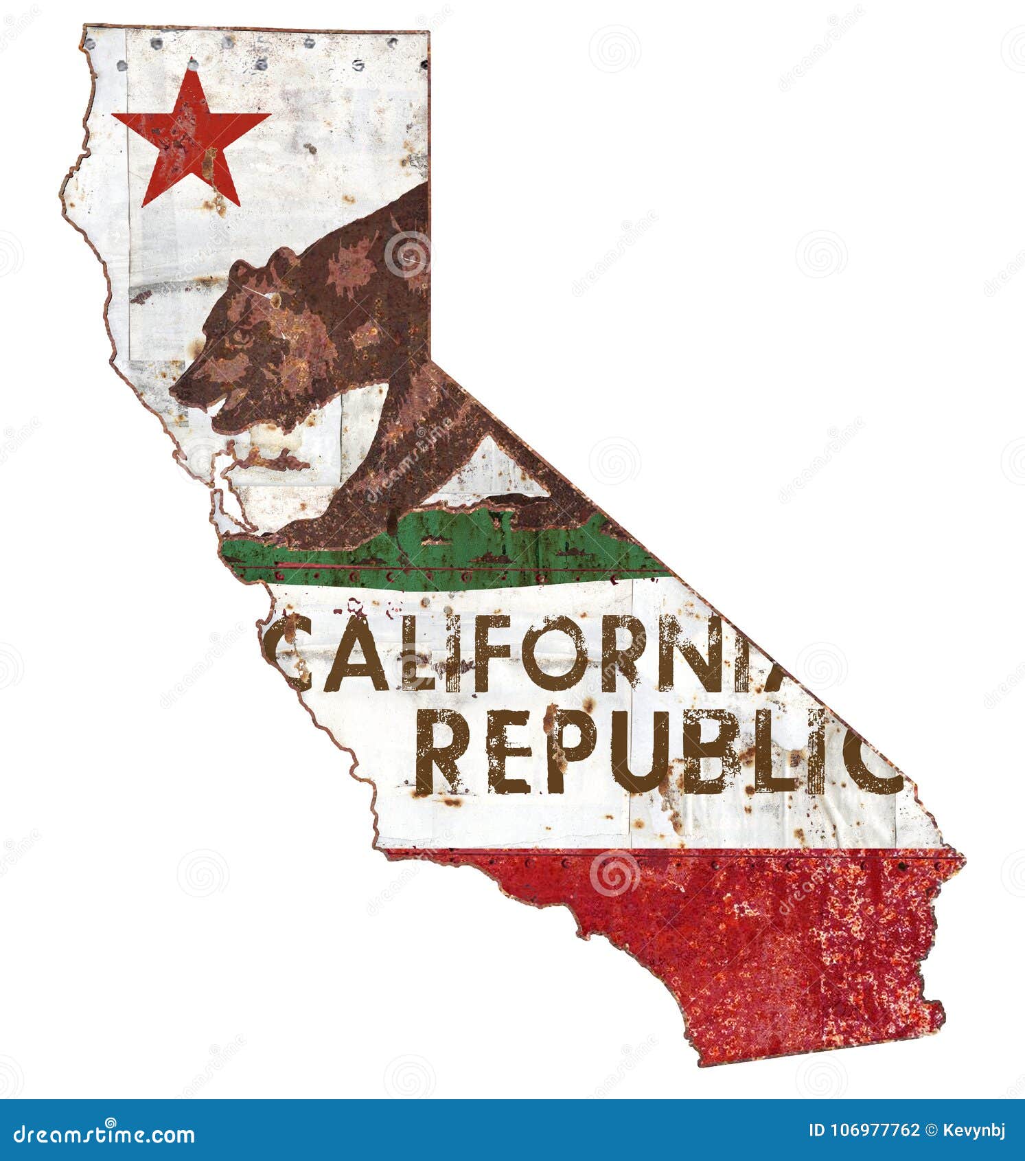 Grunge De La Bandera De California Stock de ilustración - Ilustración ...