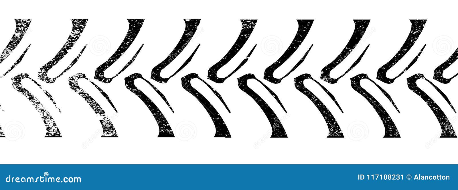 Grunge De La Pisada Del Tractor En Blanco Ilustración del Vector ...