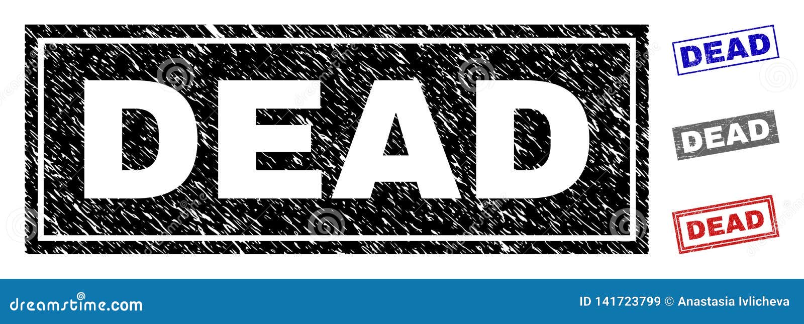 Grunge DEAD Textured Rectangle Stamp Seals Stock Vector - Illustration ...