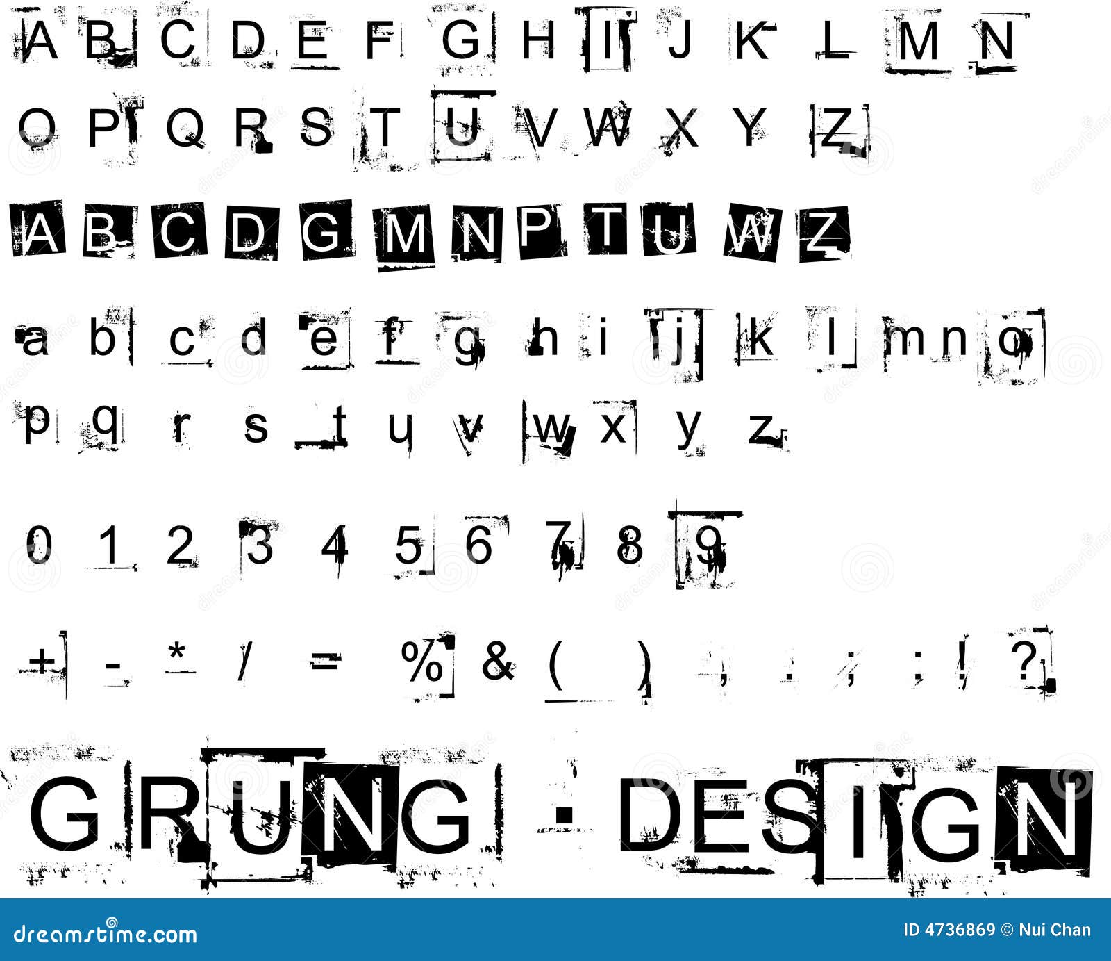 Grunge Design Elements 1/2 stock vector. Illustration of fonts - 4736869