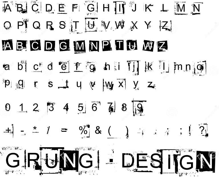 Grunge Design Elements 1/2 stock vector. Illustration of fonts - 4736869