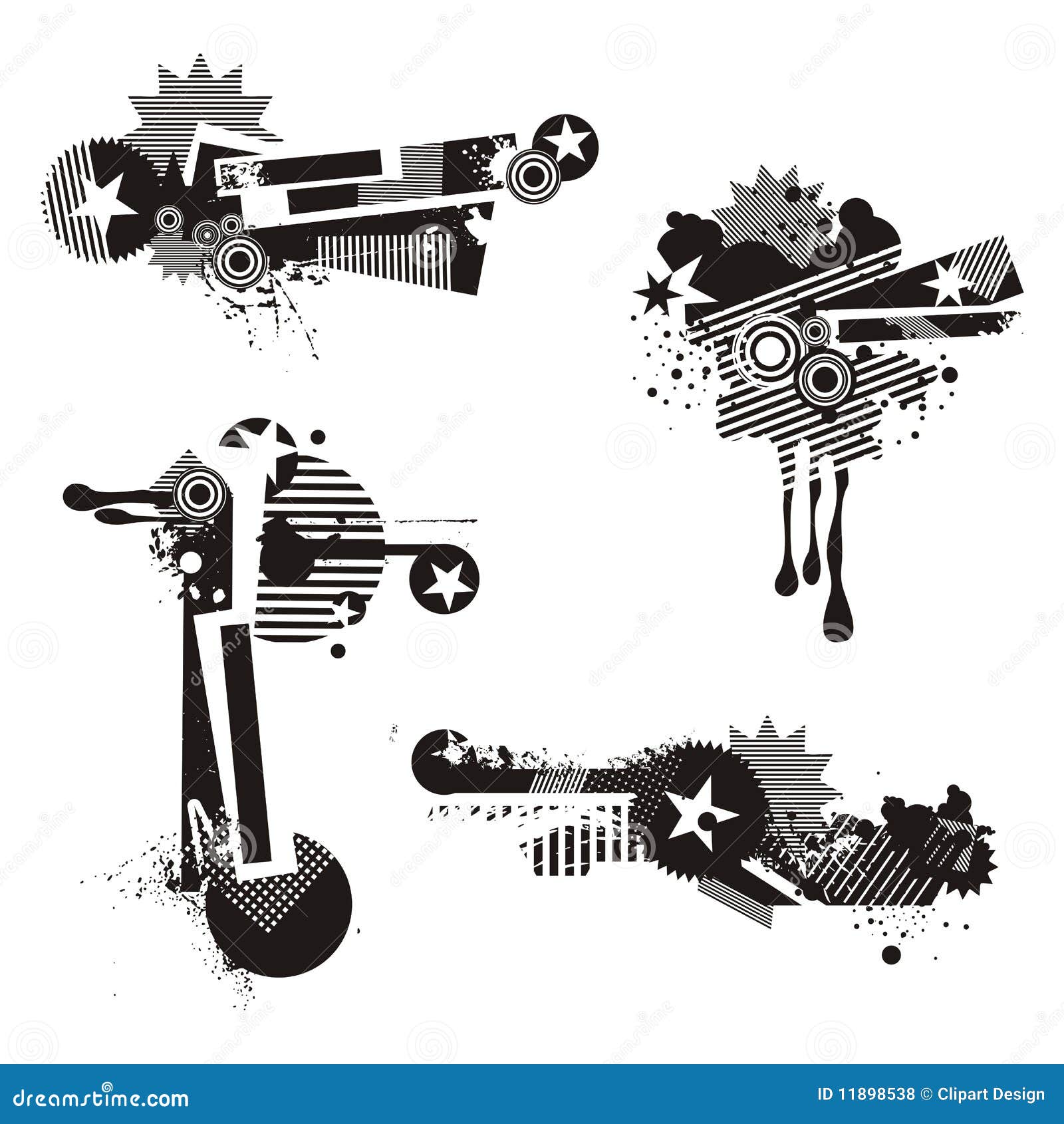 Grunge Design Elements stock illustration. Illustration of creative ...