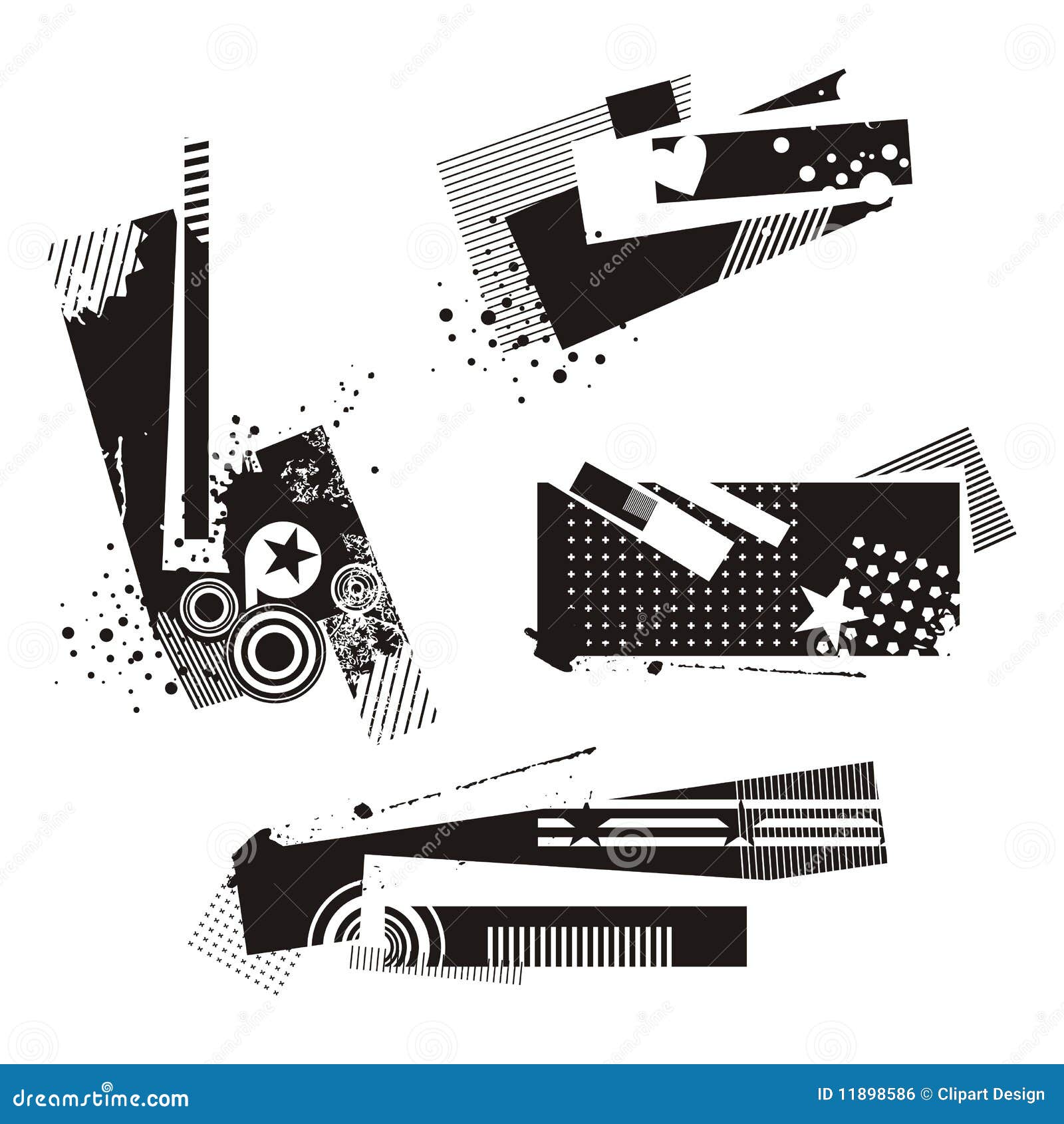 Grunge Design Elements stock illustration. Illustration of trendy ...
