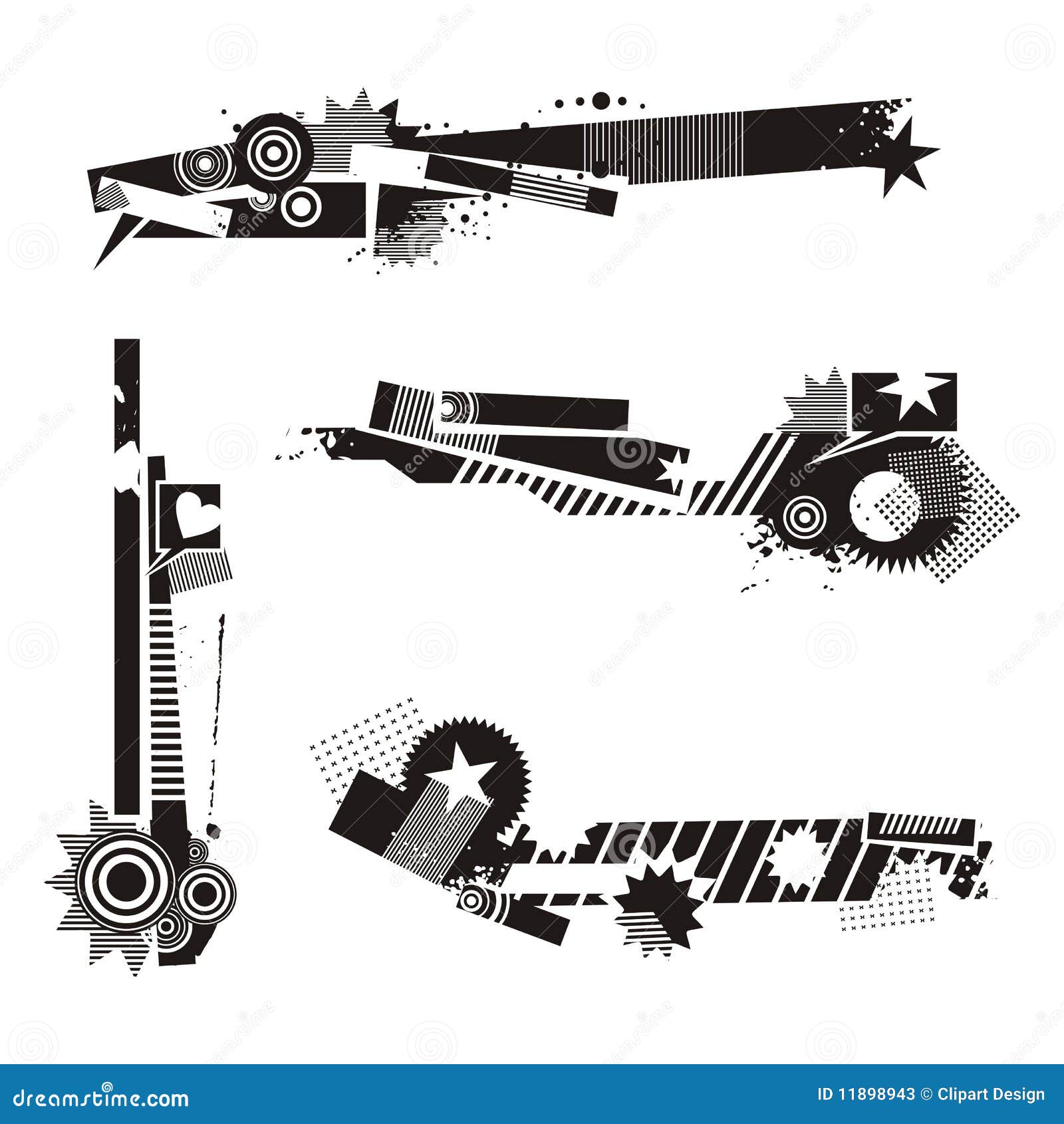Grunge Design Elements stock illustration. Illustration of element ...