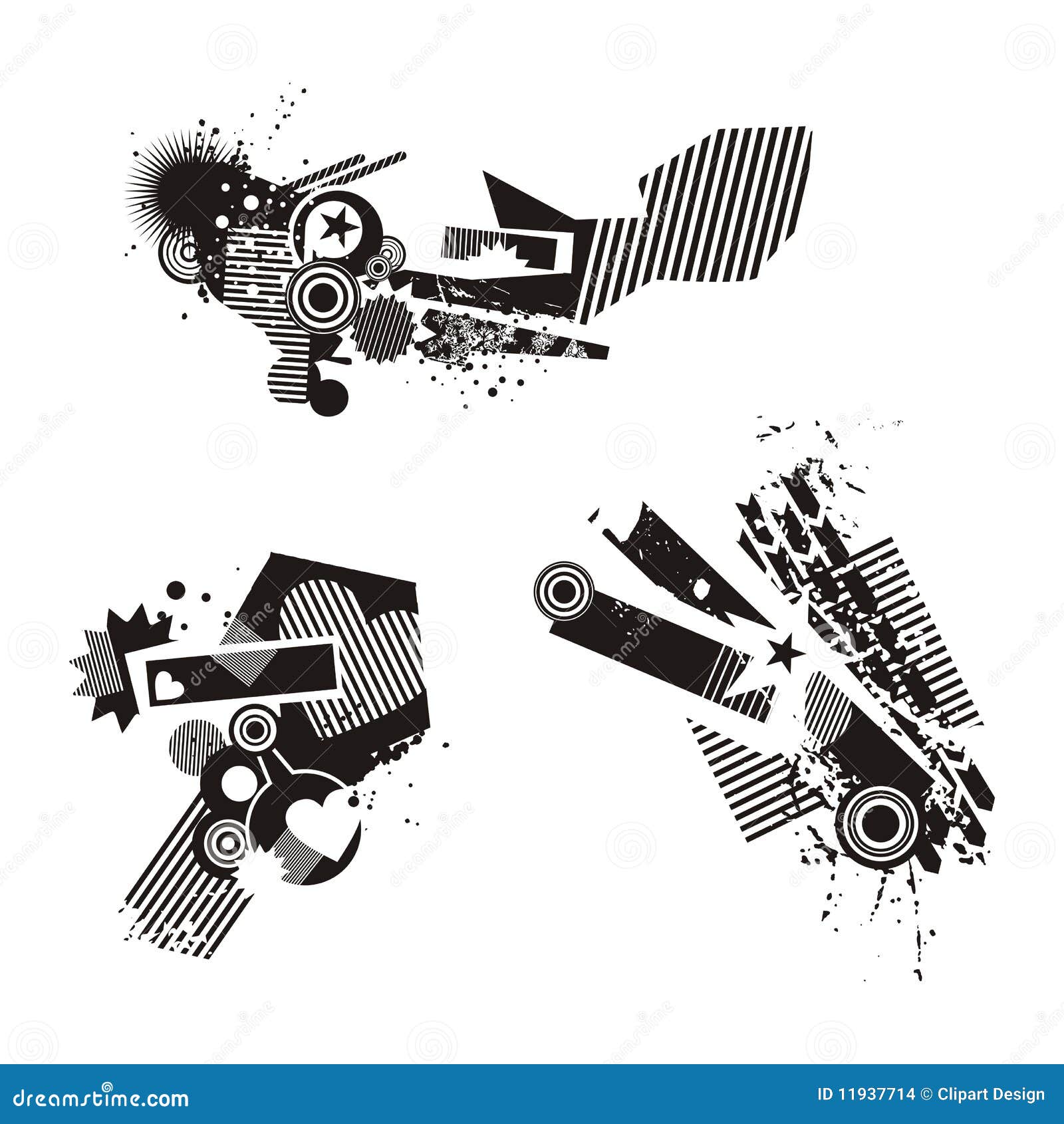 Grunge Design Elements stock illustration. Illustration of funky - 11937714