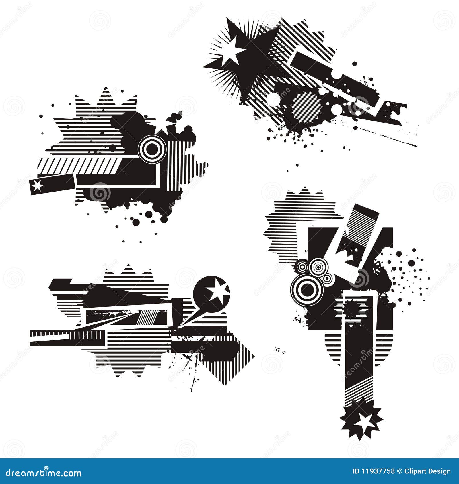 Grunge Design Elements stock illustration. Illustration of grungy ...