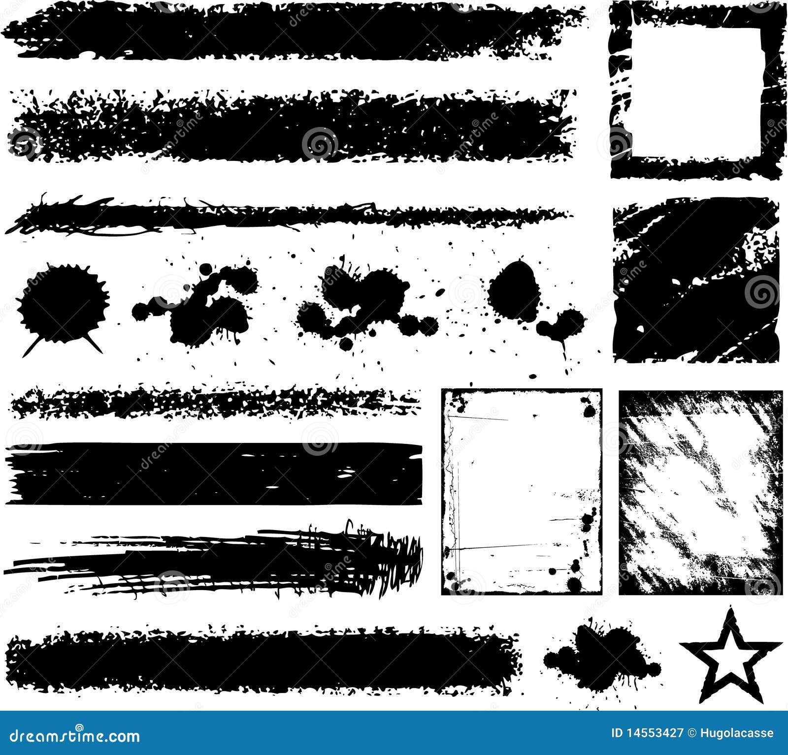 Grunge design elements stock vector. Illustration of borders - 14553427