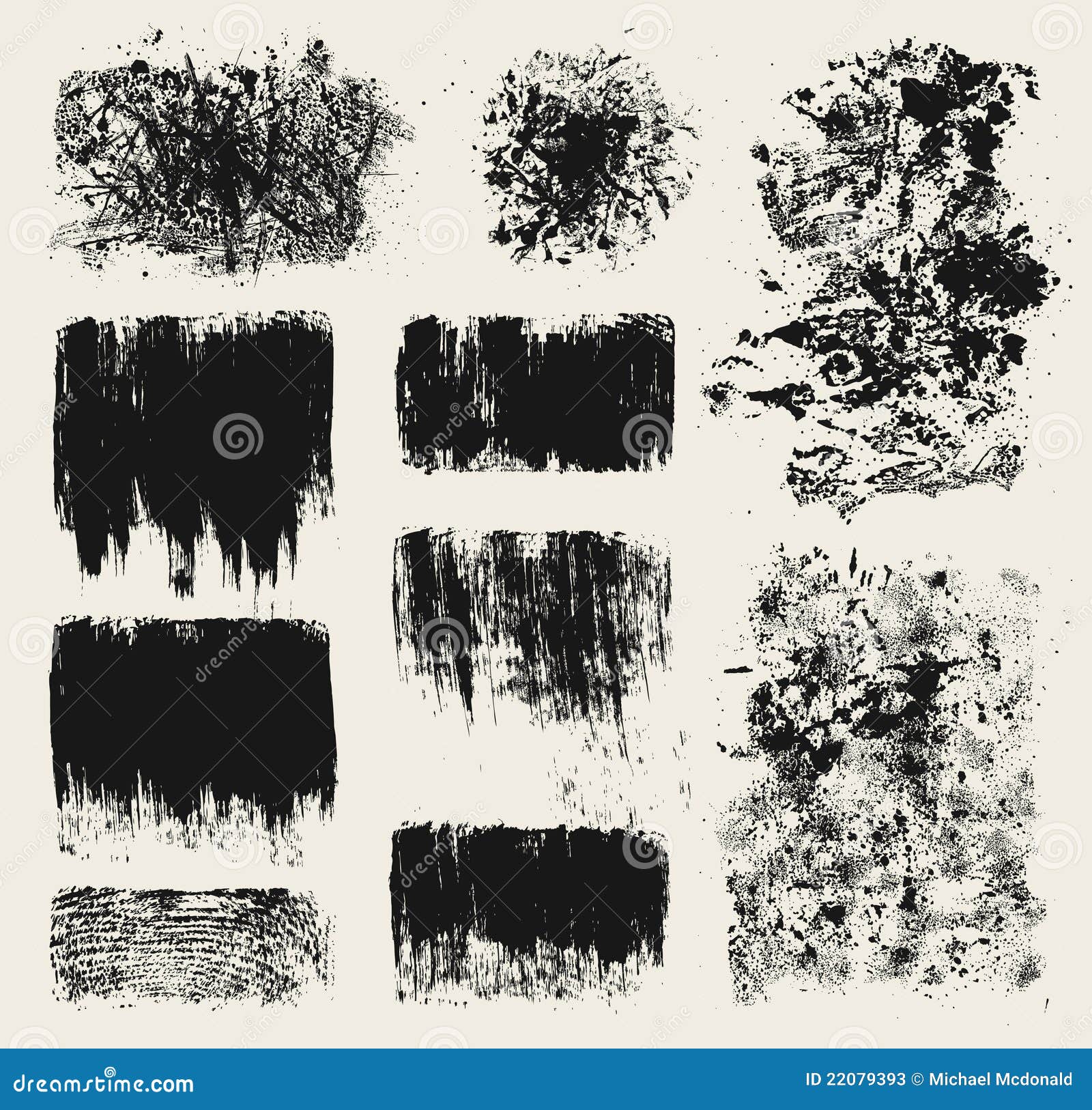 Grunge design elements stock vector. Illustration of brushed - 22079393