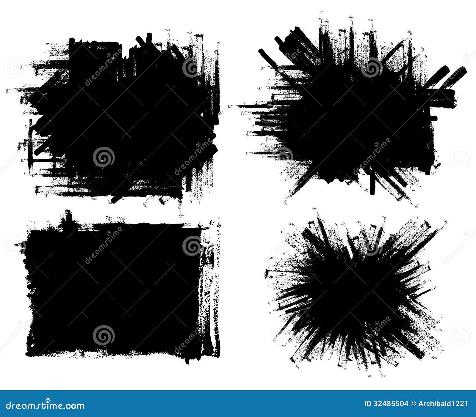 Grunge design elements stock vector. Illustration of messy - 32485504