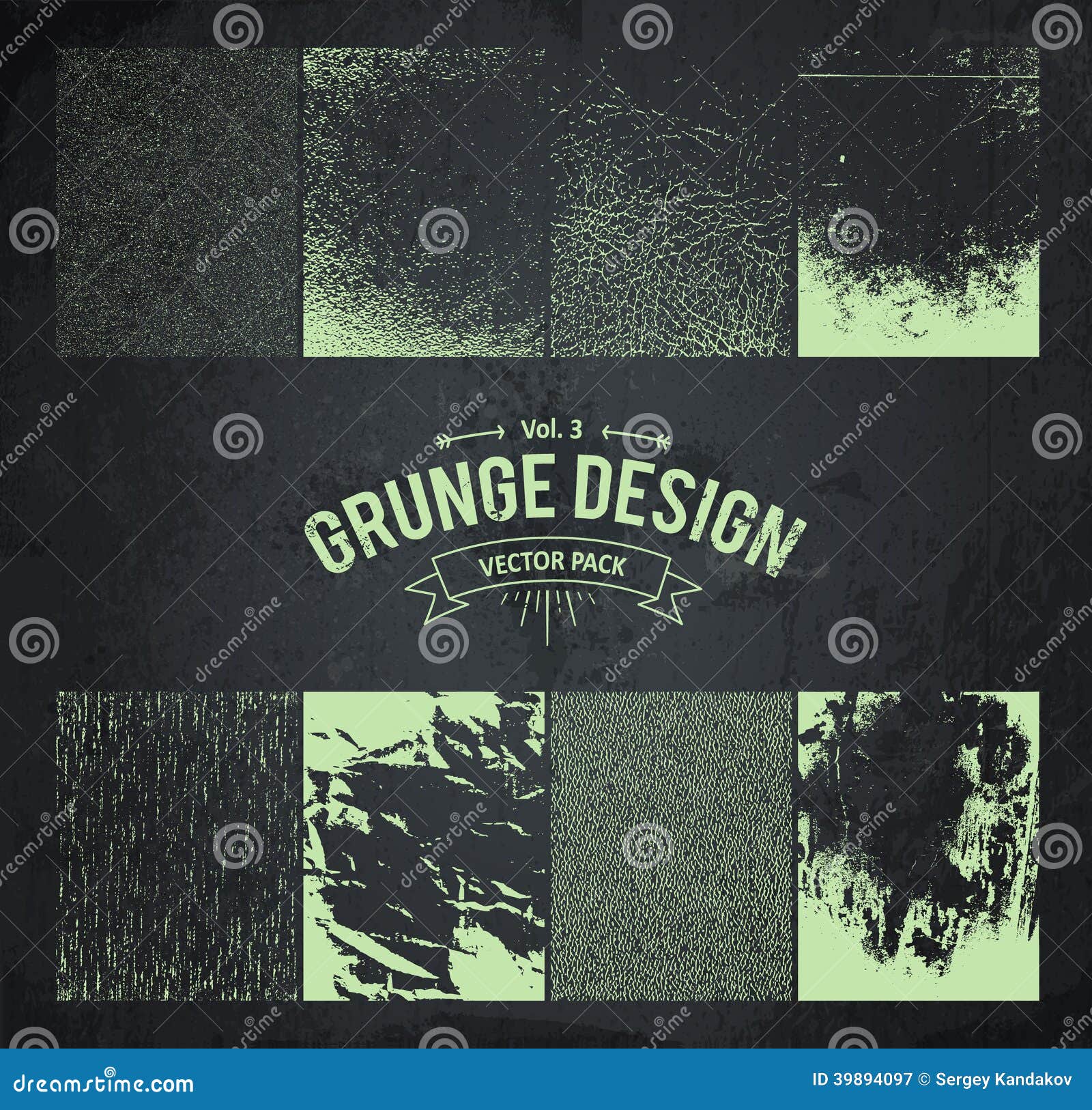 Grunge Design Elements Set 3 Stock Vector - Illustration of texture ...