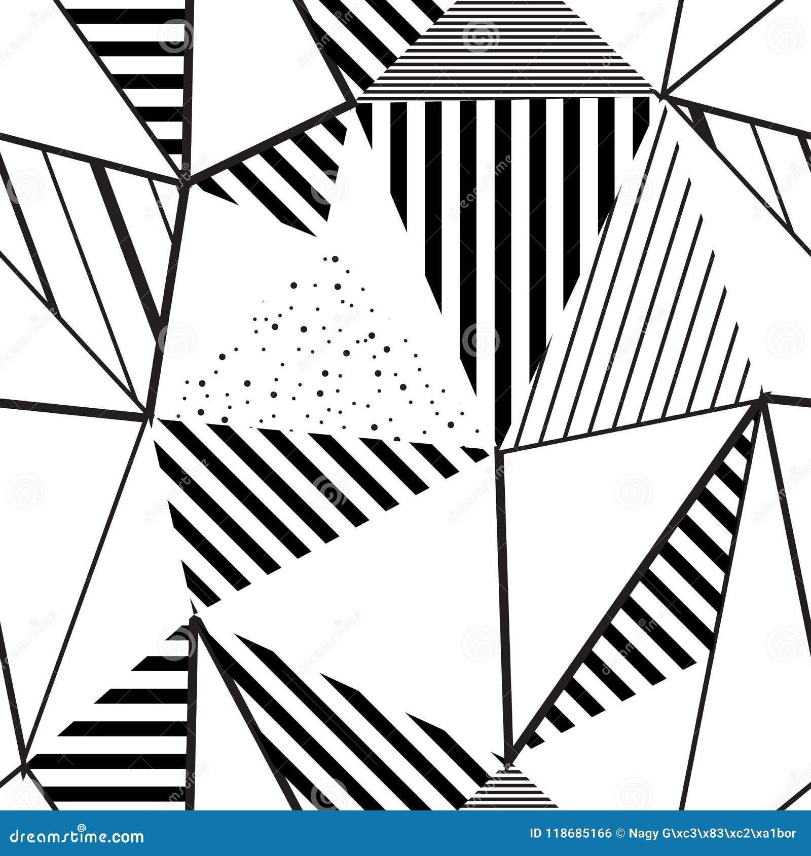 TRIANGLE ABSTRACT SEAMLESS VECTOR PATTERN. GEOMETRIC STRIPED TEXTURE ...