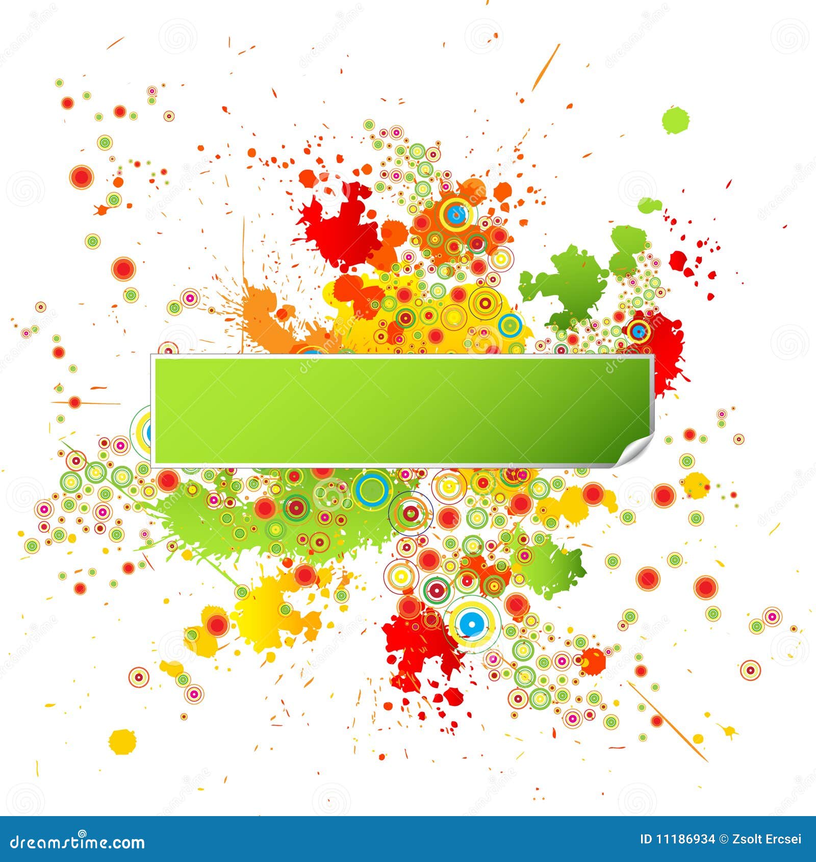 Grunge Design Template with Paint Splatters Stock Vector - Illustration ...