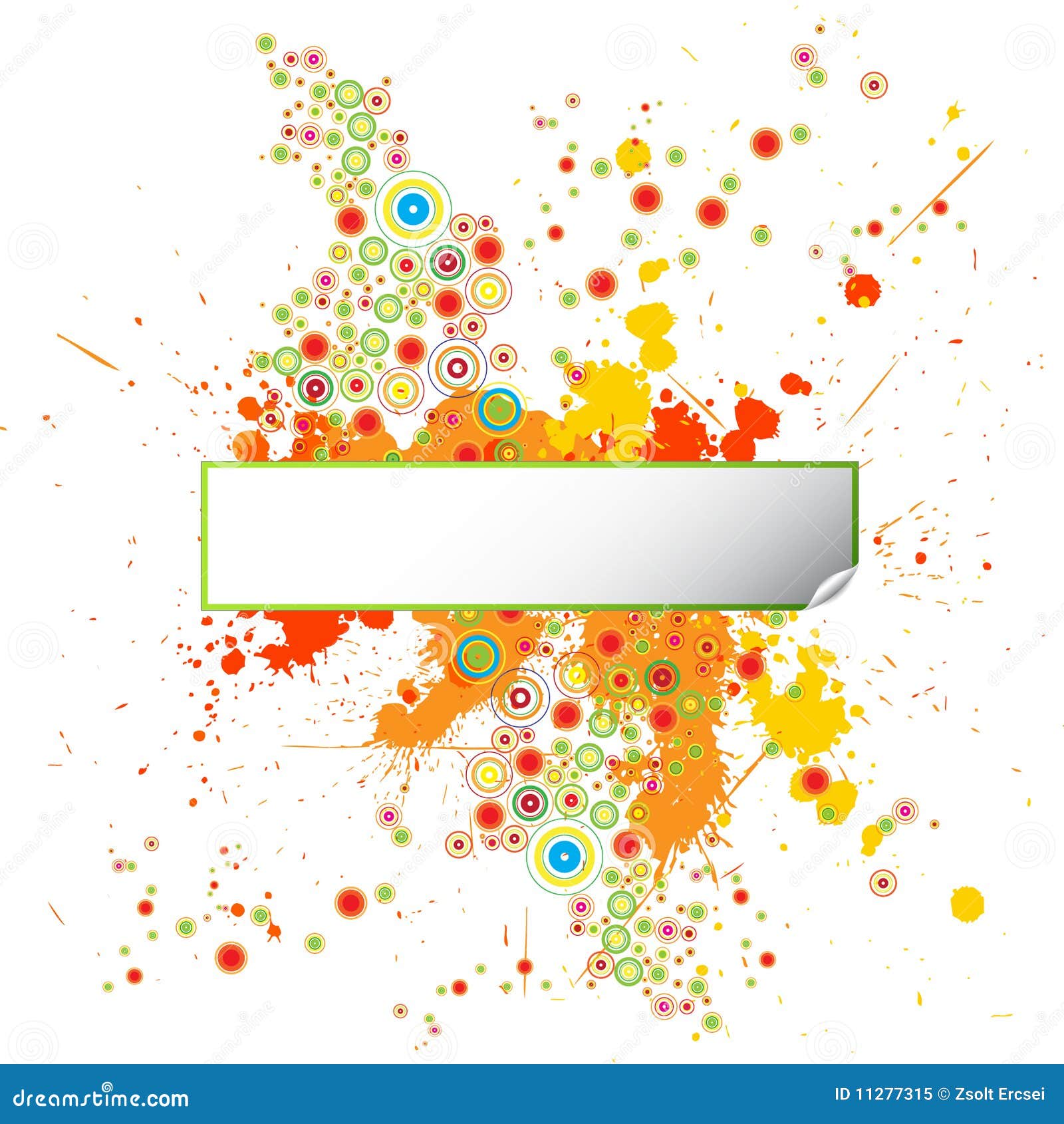 Grunge Design Template with Paint Splatters Stock Vector - Illustration ...