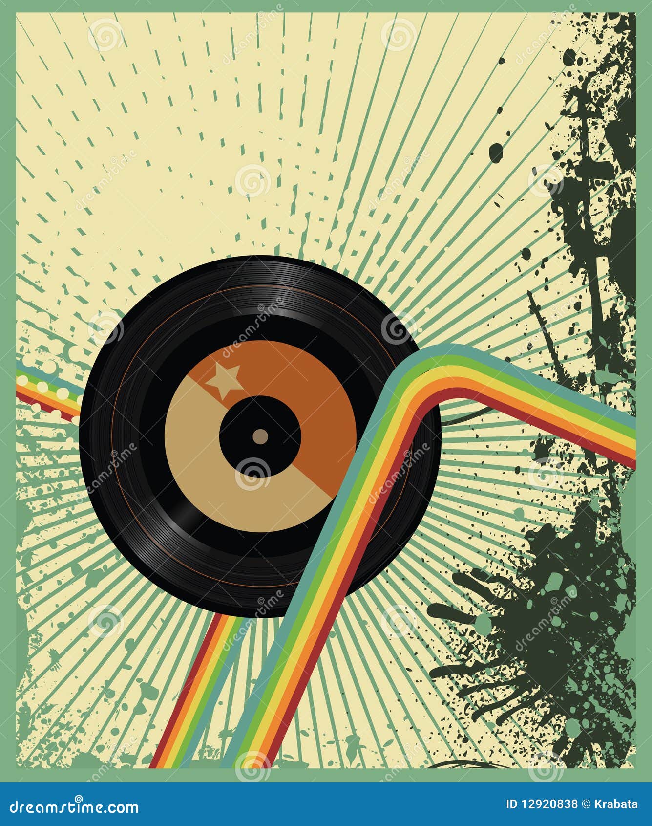 Grunge Disc Background Vector Retro Style Stock Vector - Illustration ...