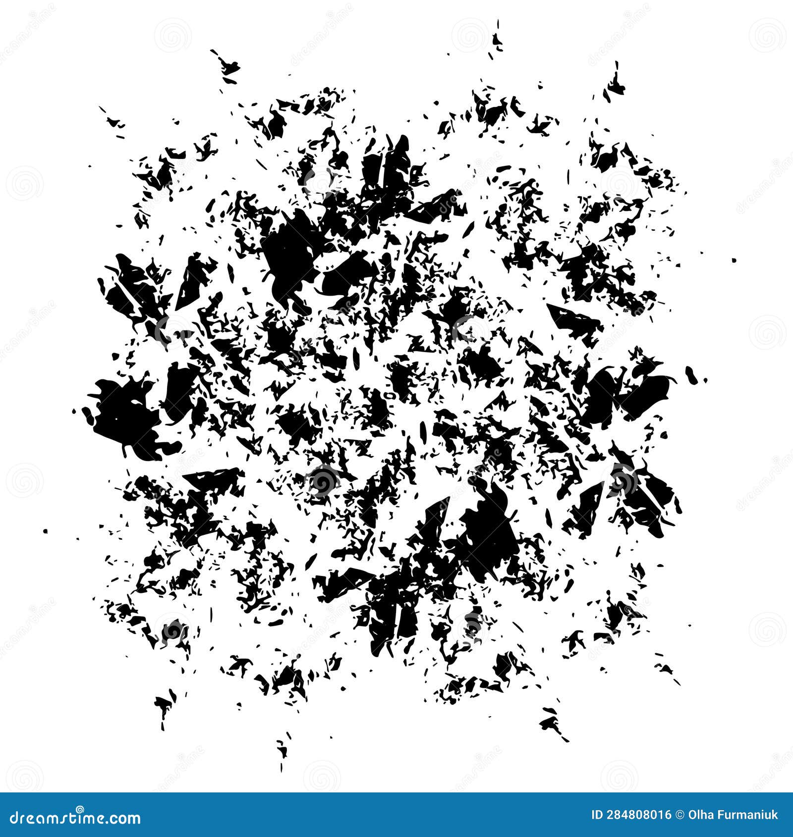 Grunge Distressed Ink Texture Overlay. Abstract Messy Blobs and ...