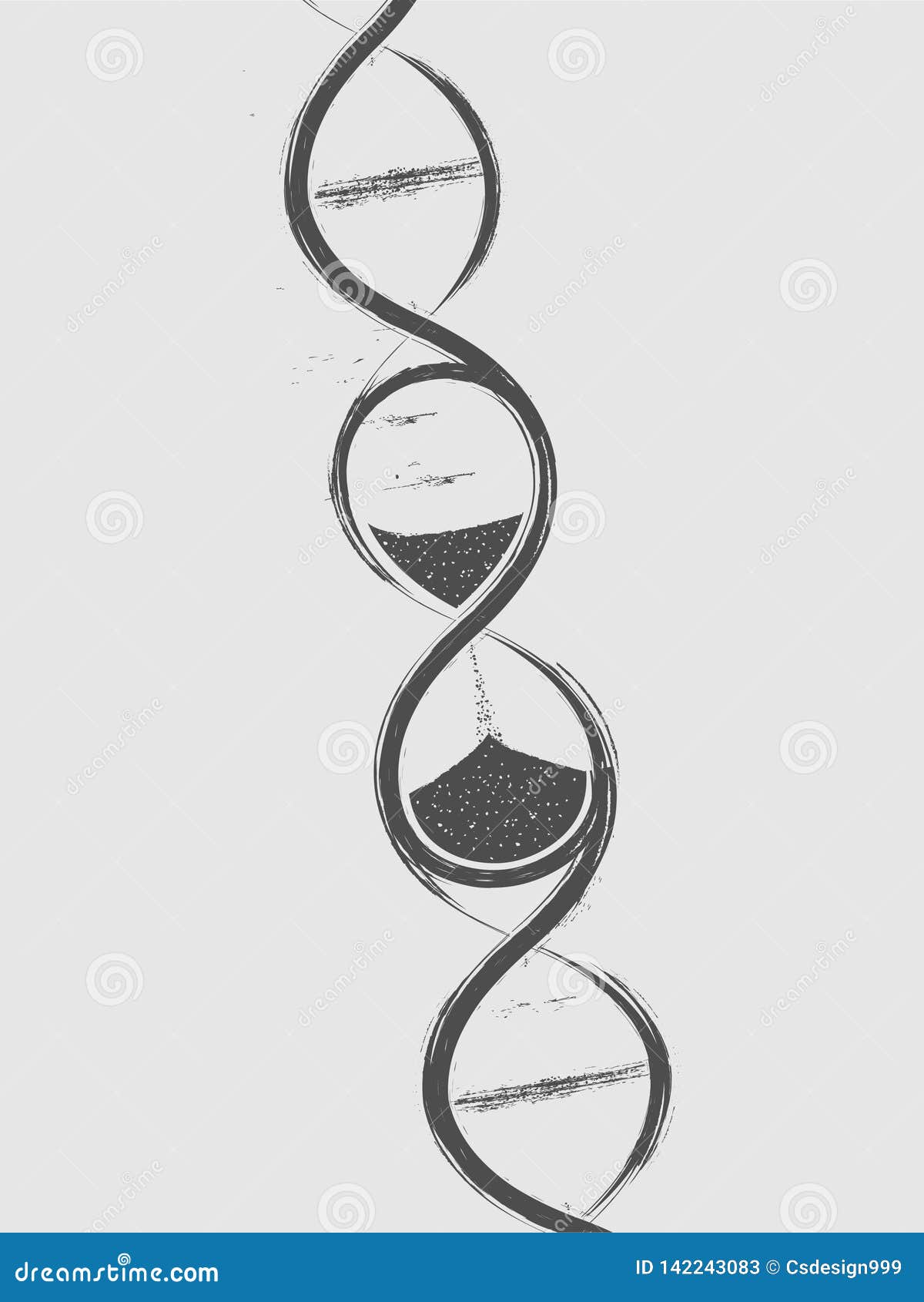 Grunge Dna and Hourglass Illustration Stock Vector - Illustration of ...