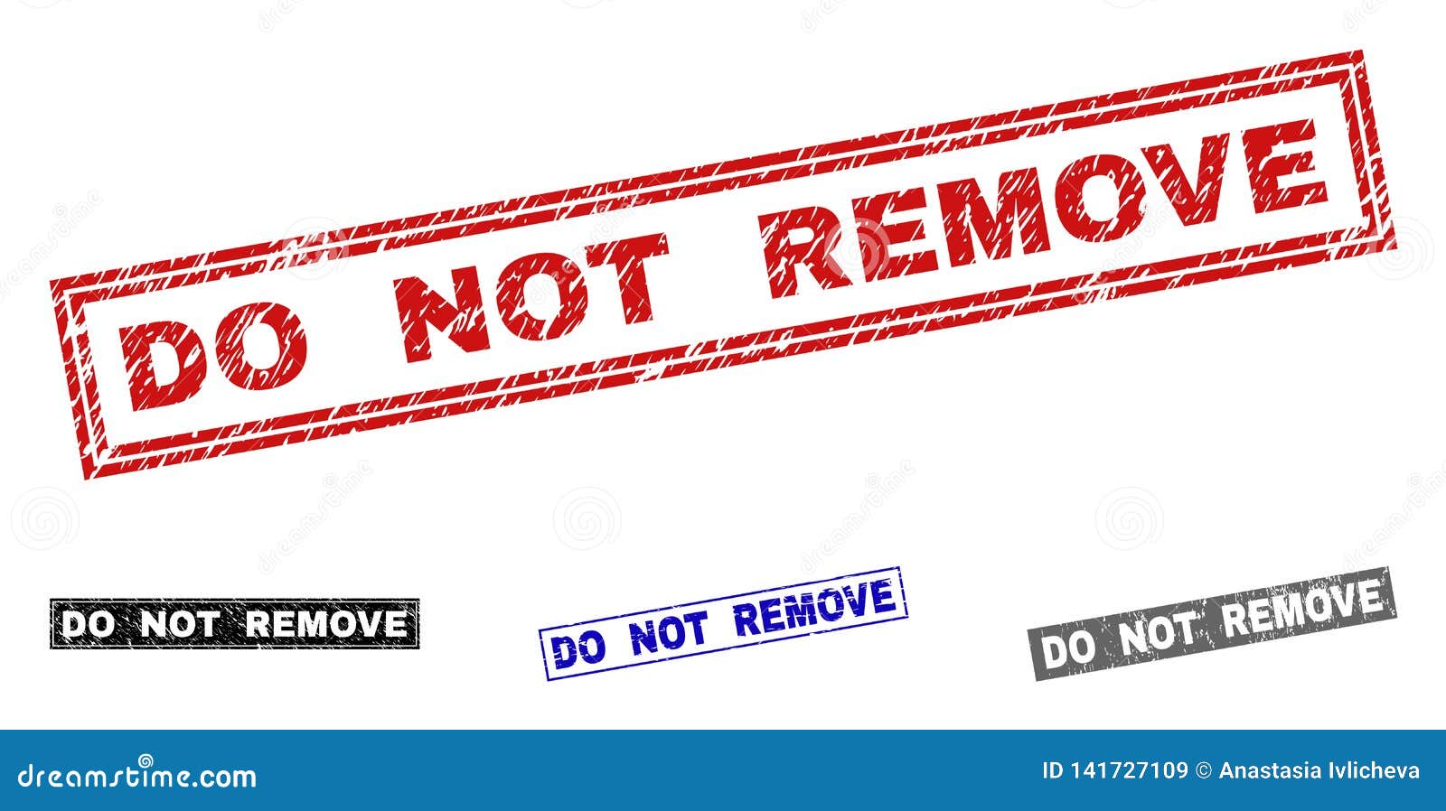 Grunge DO NOT REMOVE Scratched Rectangle Watermarks Stock Vector ...