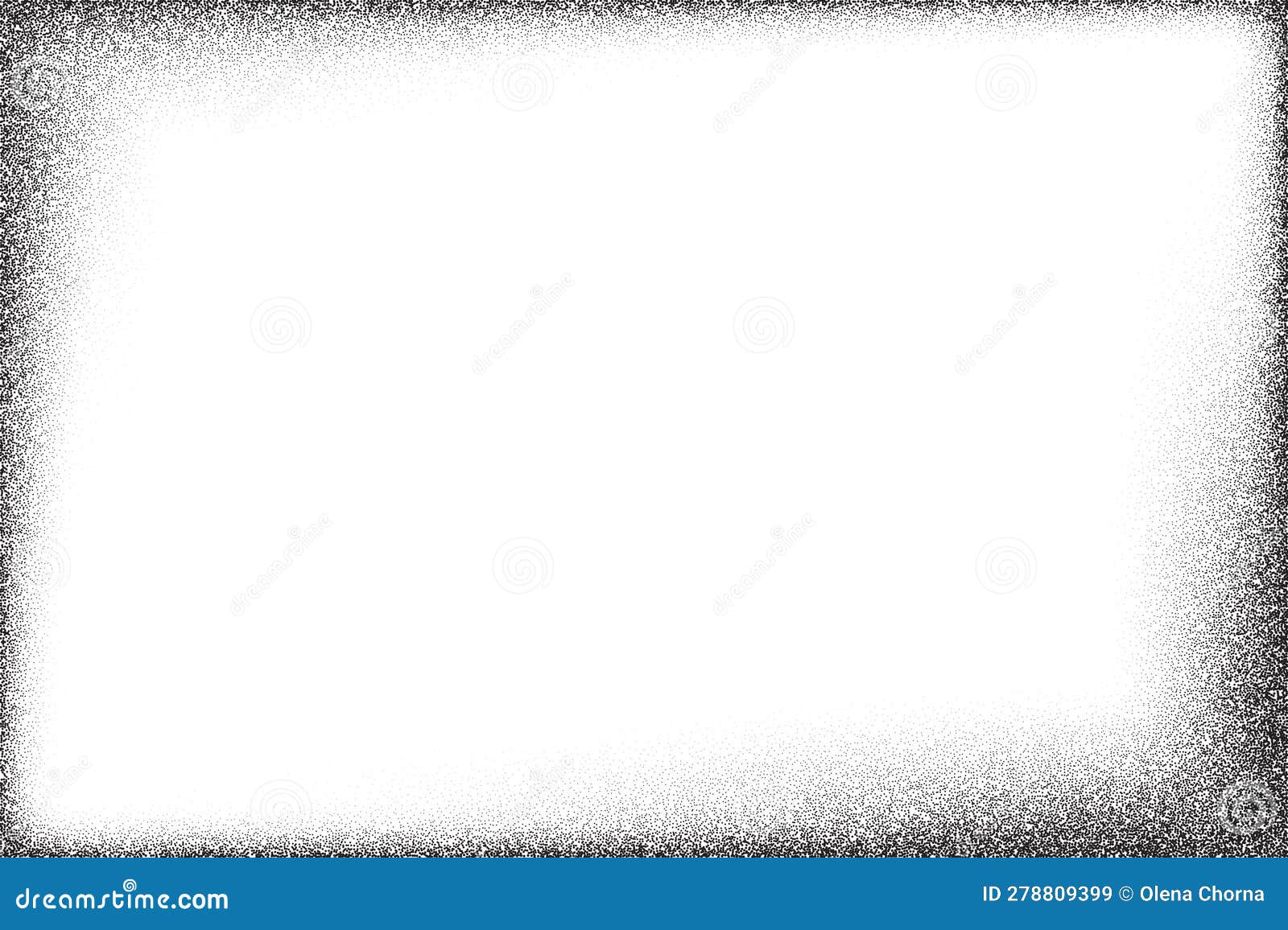 Grunge Dotted Gradient Frame. Noisy Border with Sand Texture. Fade ...