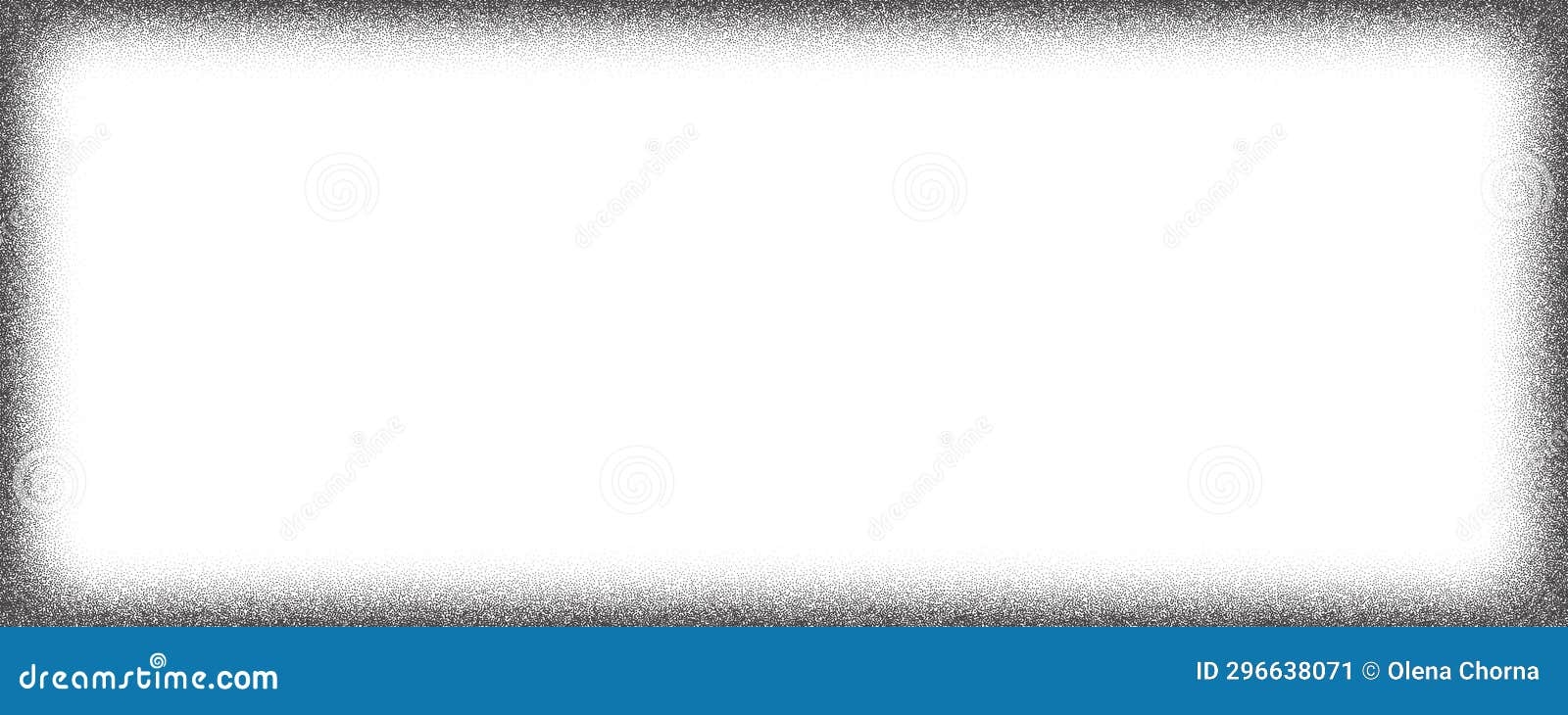 Grunge Dotted Gradient Frame. Noisy Border with Sand Texture. Fade ...