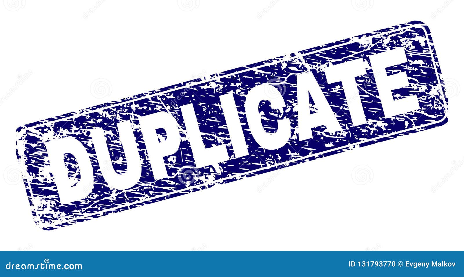 Grunge DUPLICATE Framed Rounded Rectangle Stamp Stock Vector ...