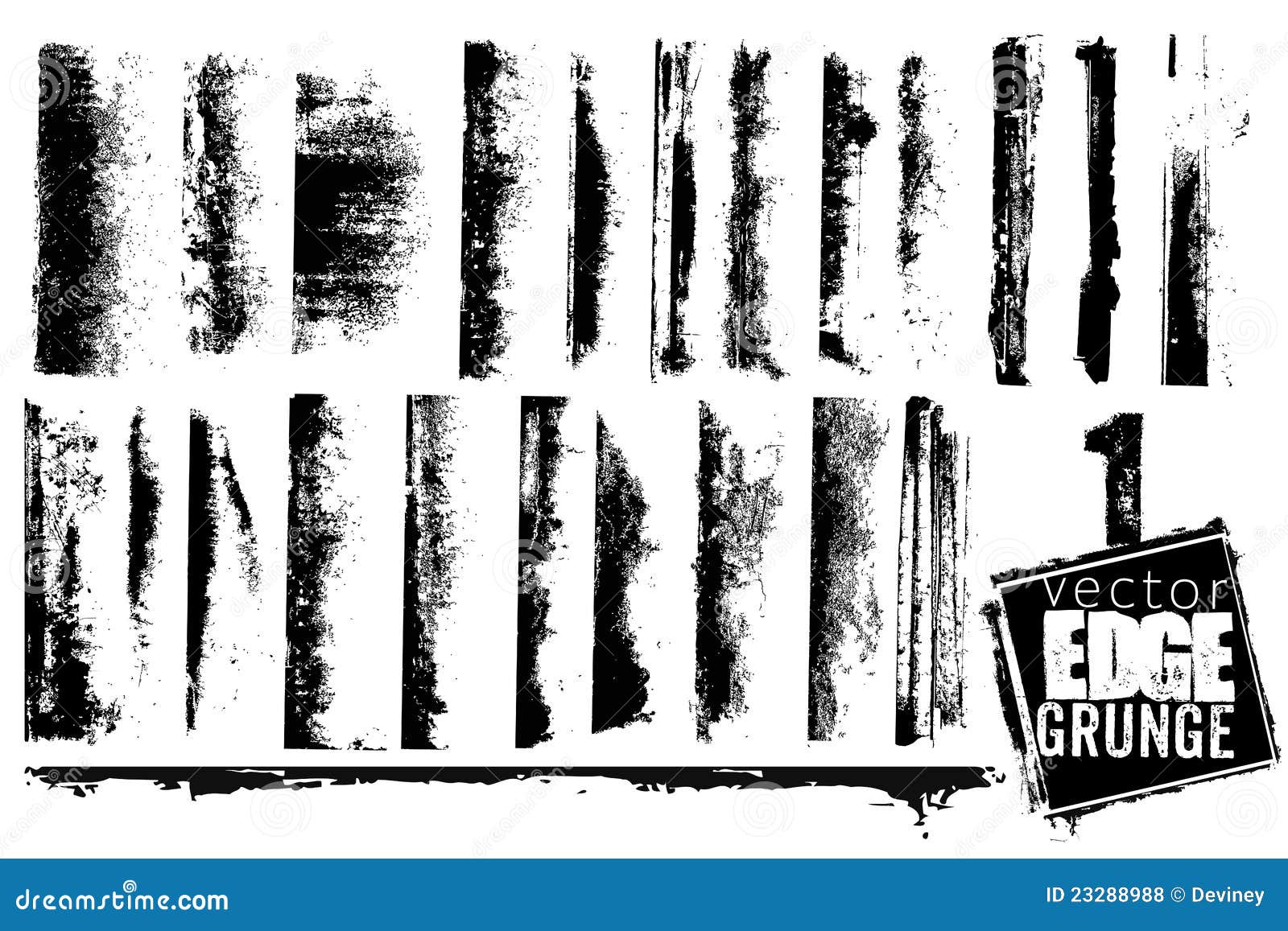 Grunge Edges Collection stock vector. Illustration of brushed - 23288988