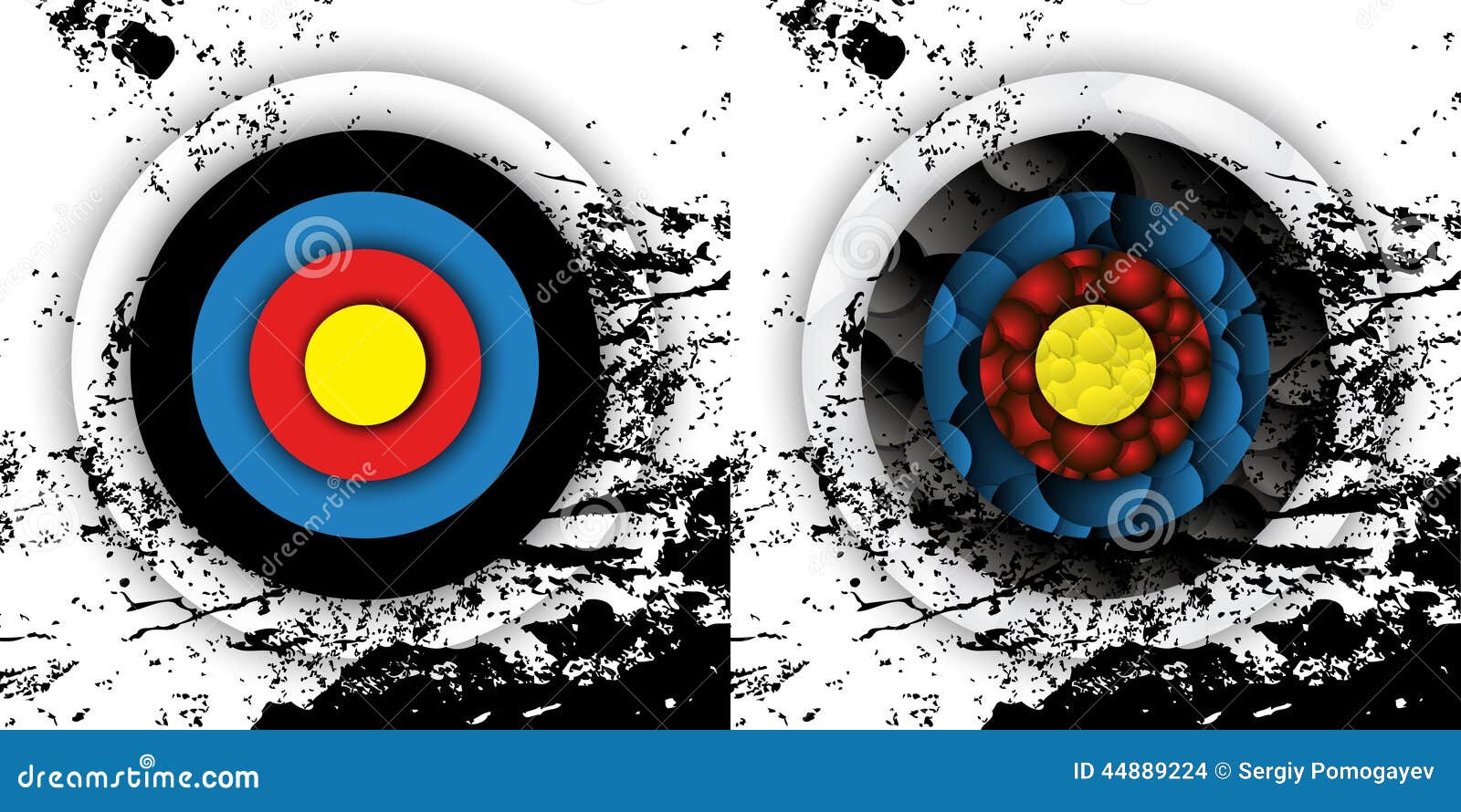 Archery Targets With Arrow Realistic Illustration On Transparent ...