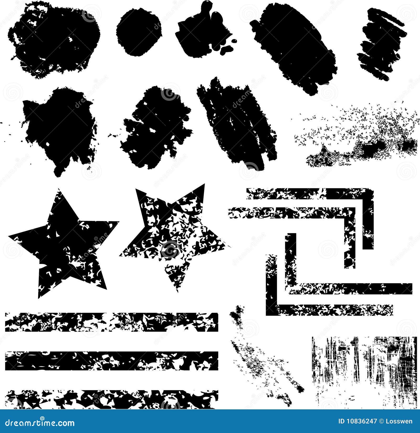 Grunge elements stock vector. Illustration of shape, messy - 10836247