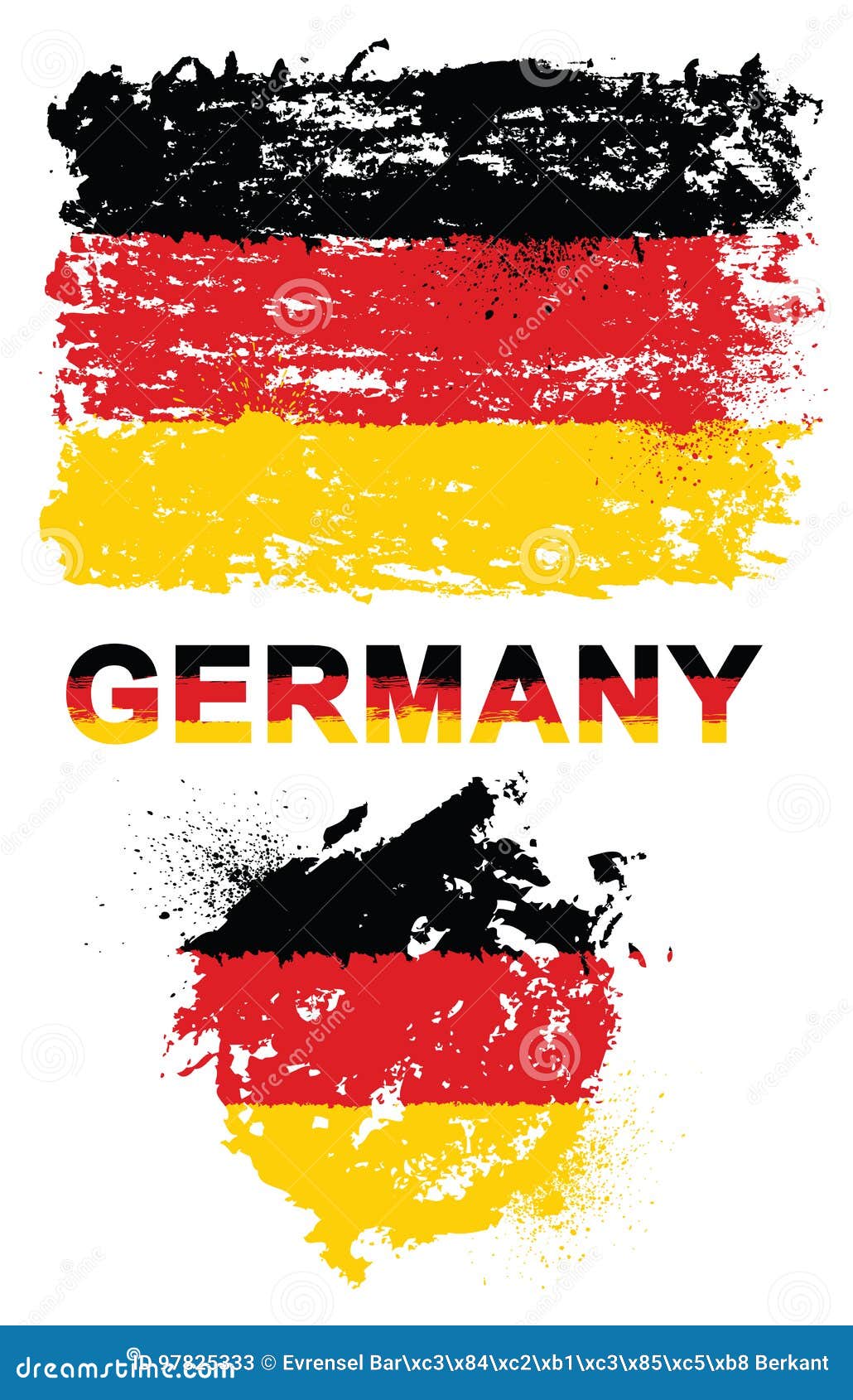 Grunge Elements with Flag of Germany. Stock Vector - Illustration of ...