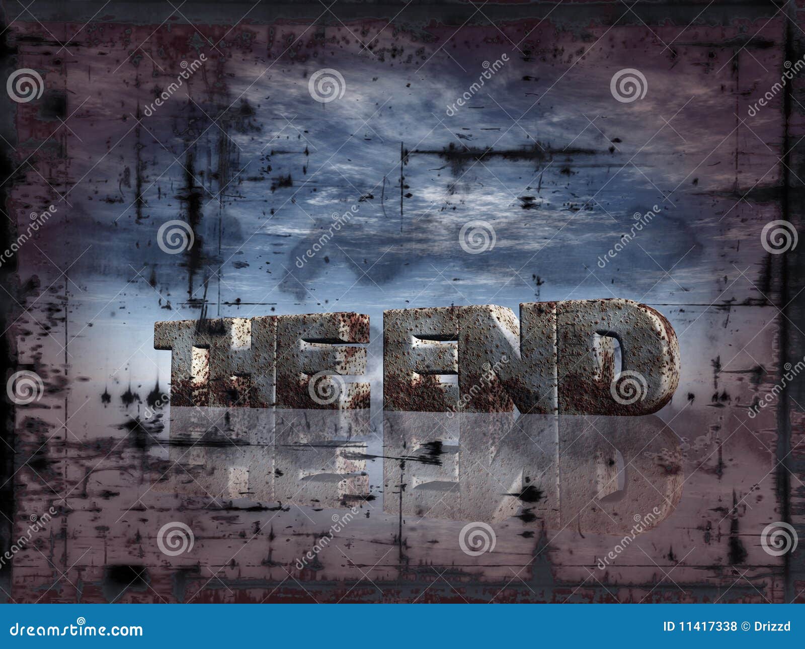 Grunge end stock illustration. Illustration of dark, background - 11417338