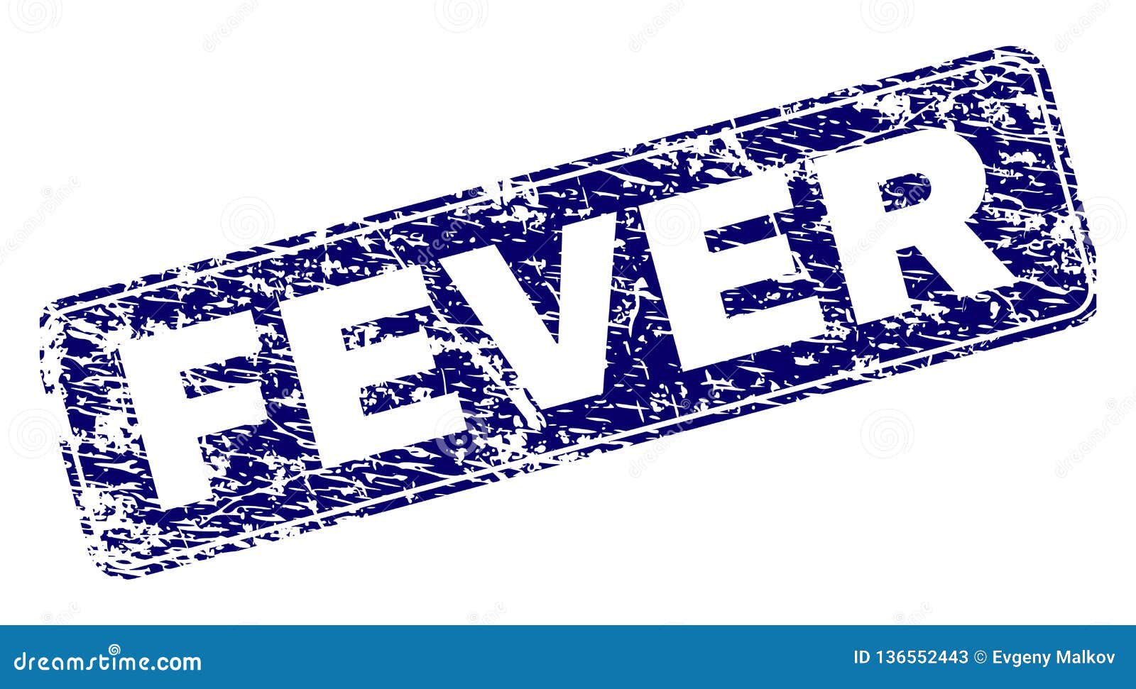Grunge FEVER Framed Rounded Rectangle Stamp Stock Vector - Illustration ...