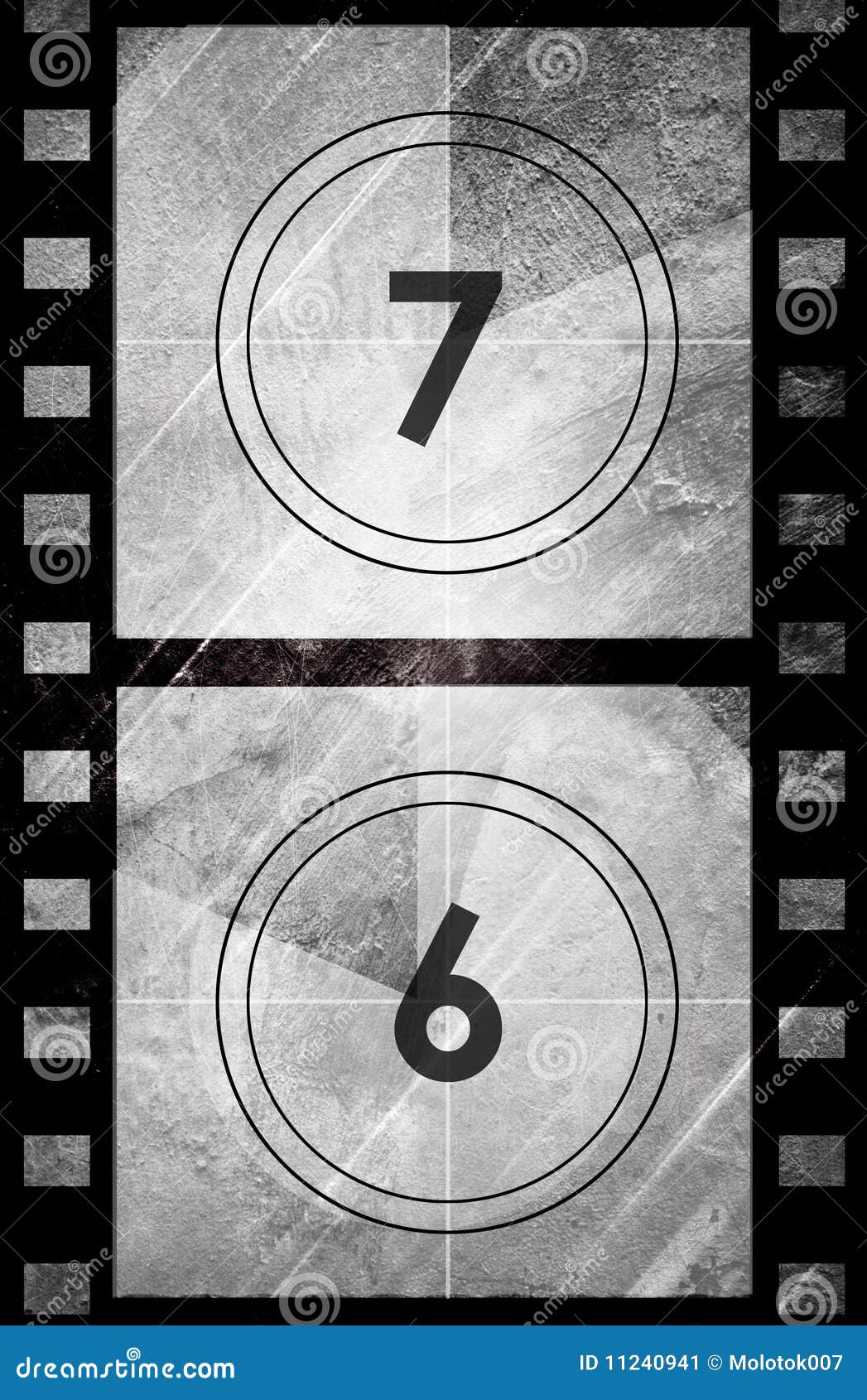 Grunge film countdown stock illustration. Illustration of retro - 11240941