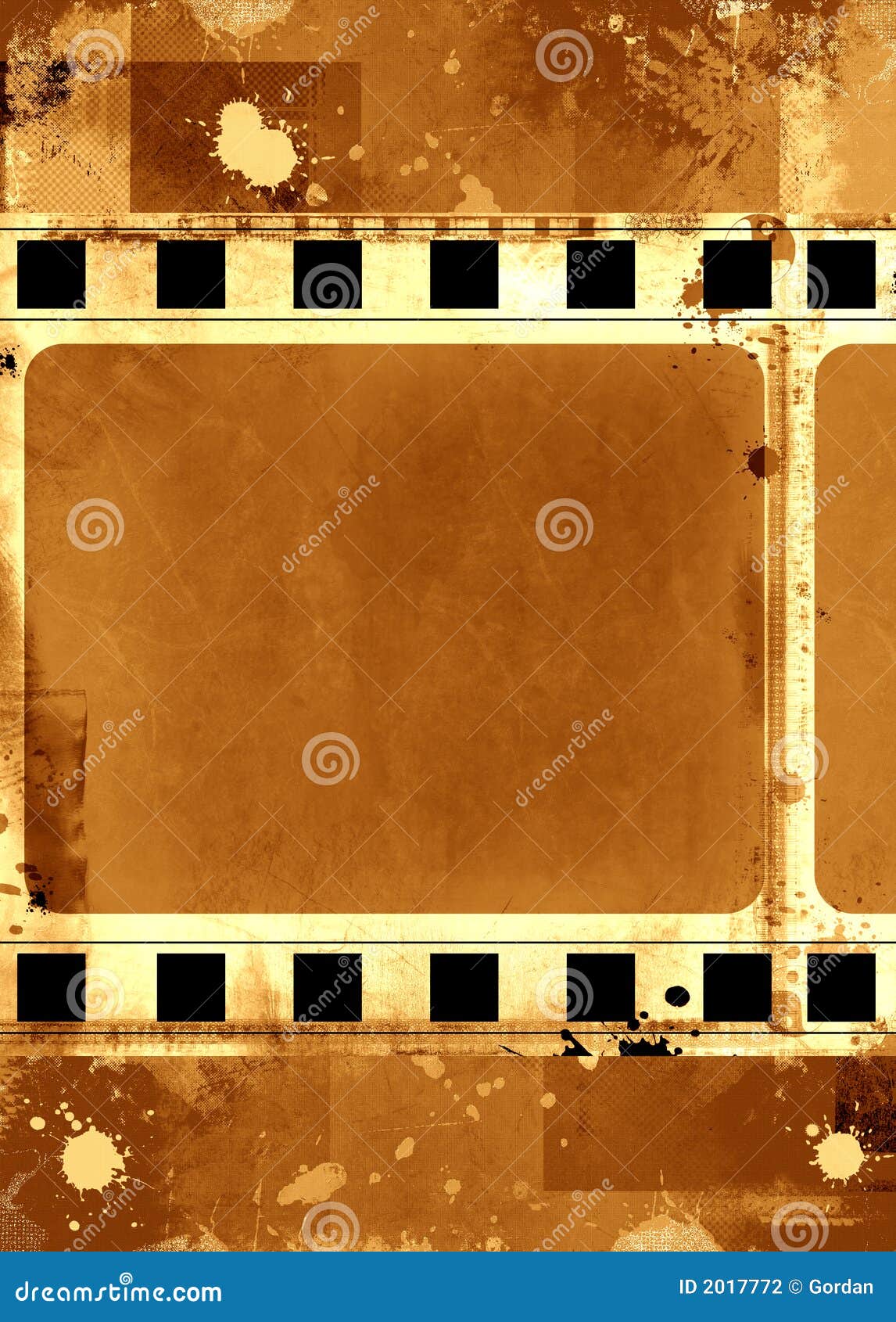Grunge film frame stock illustration. Illustration of cinematography ...