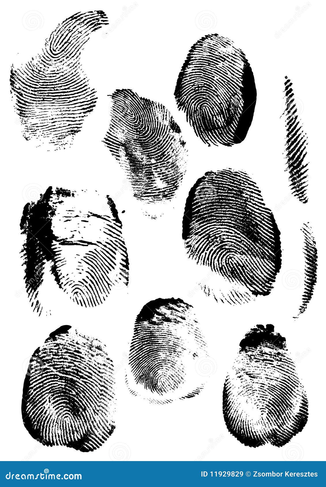 Grunge fingerprint stock vector. Illustration of mark - 11929829