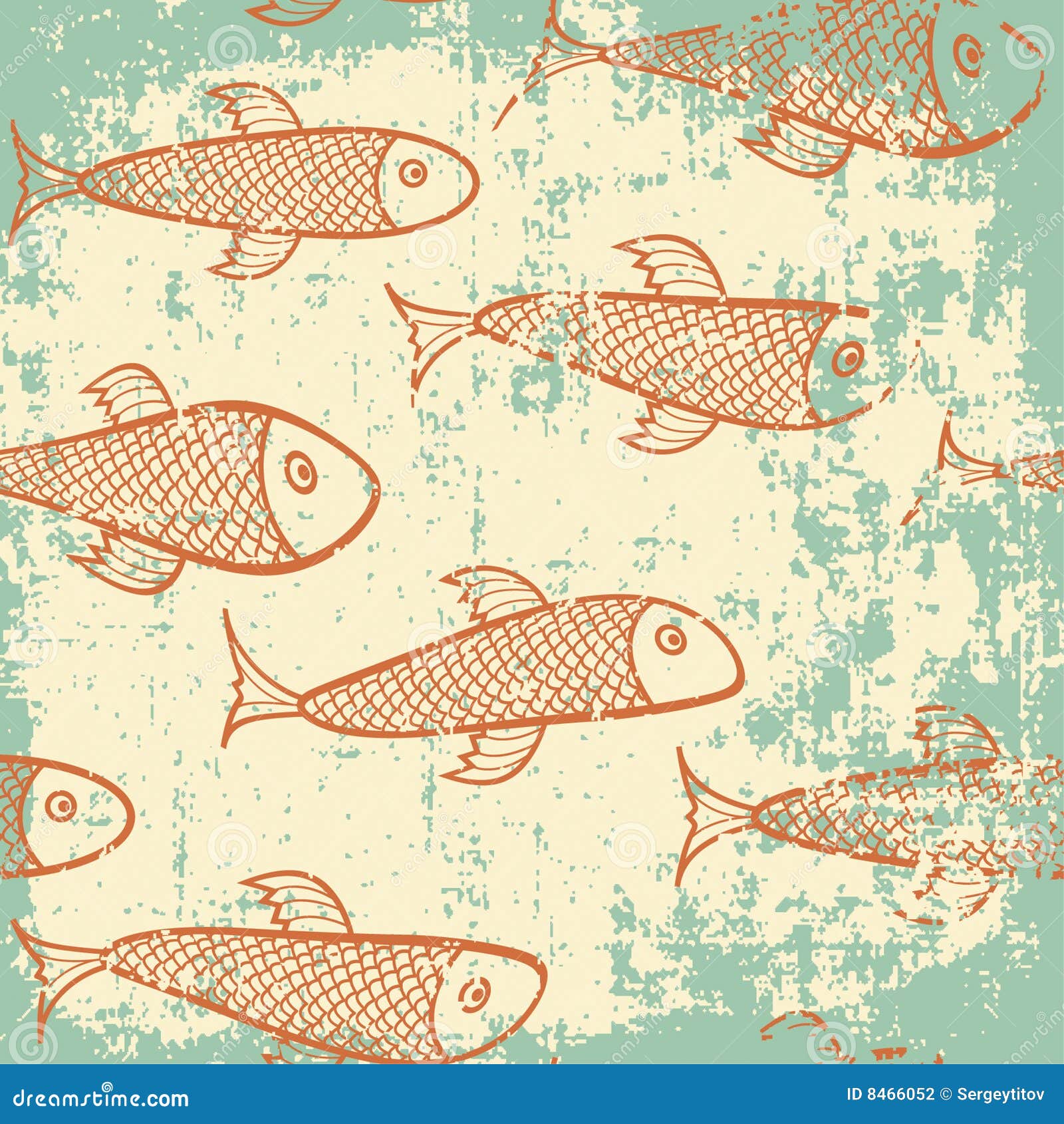 Grunge fish stock vector. Illustration of grunge, shape - 8466052