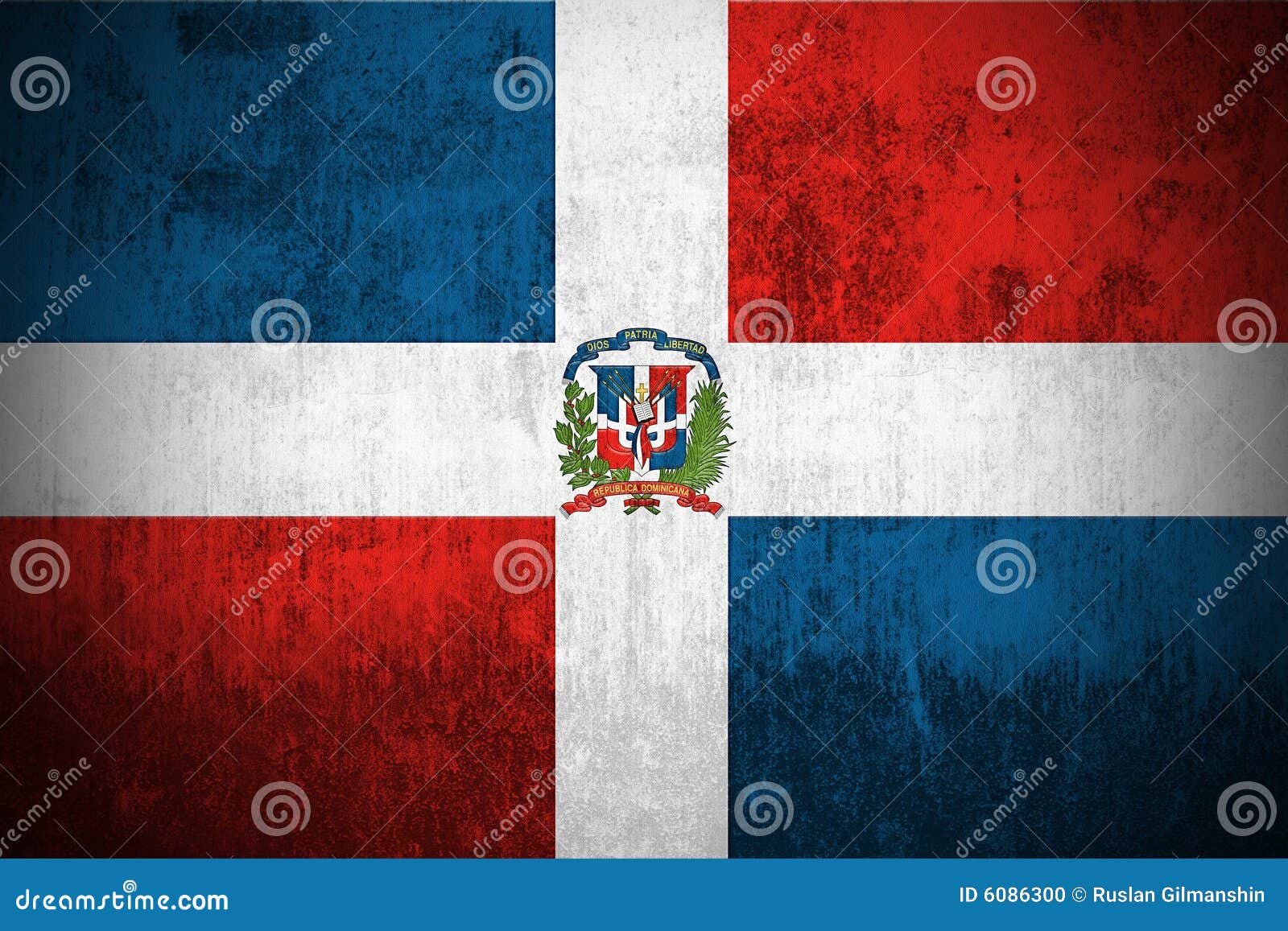 Grunge Flag of Dominican Republic Stock Illustration - Illustration of ...