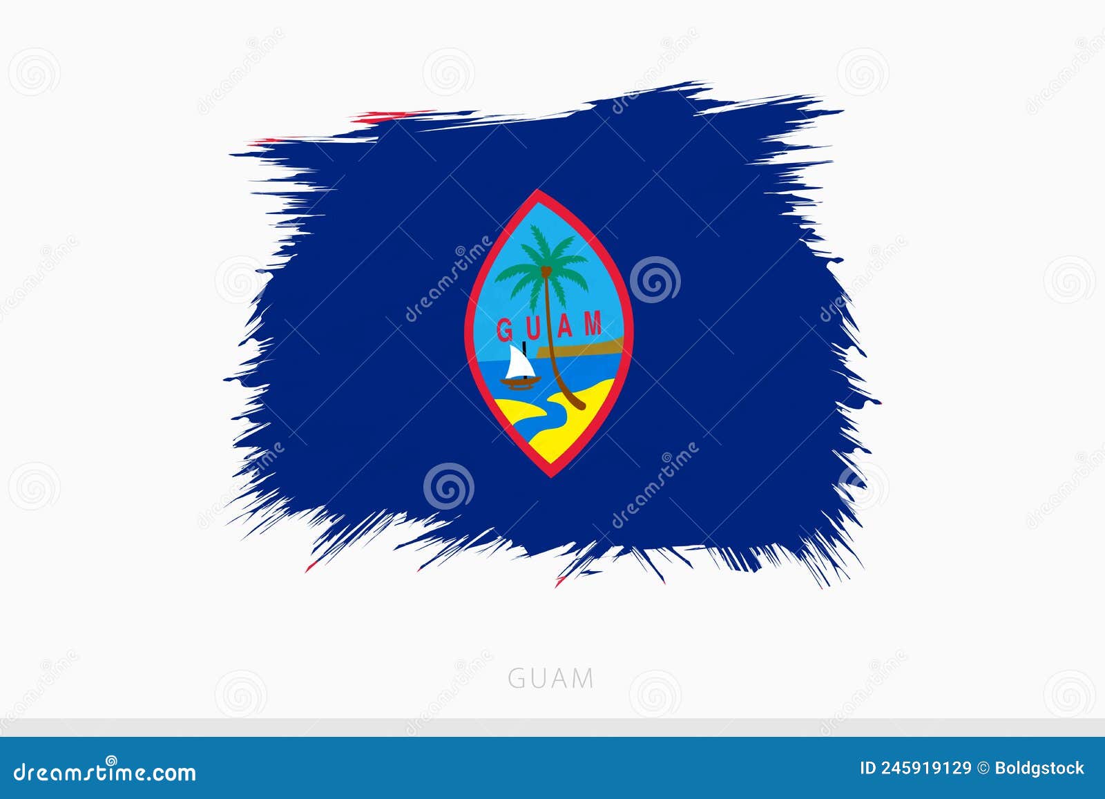 Guam Vector Polygonal Modern Grey And Silver Map Of America ...