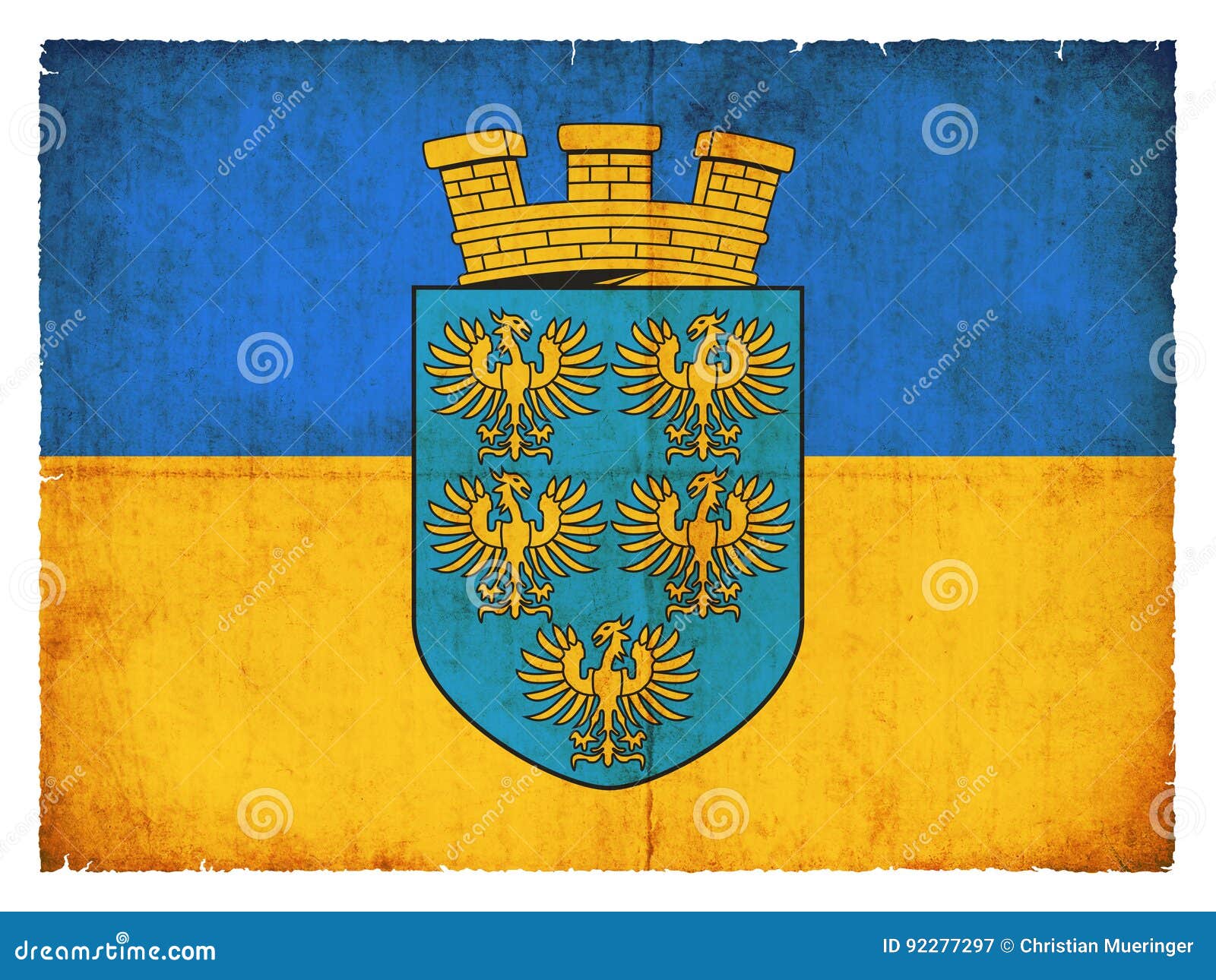Grunge Flag of Lower Austria Austria Stock Illustration - Illustration ...