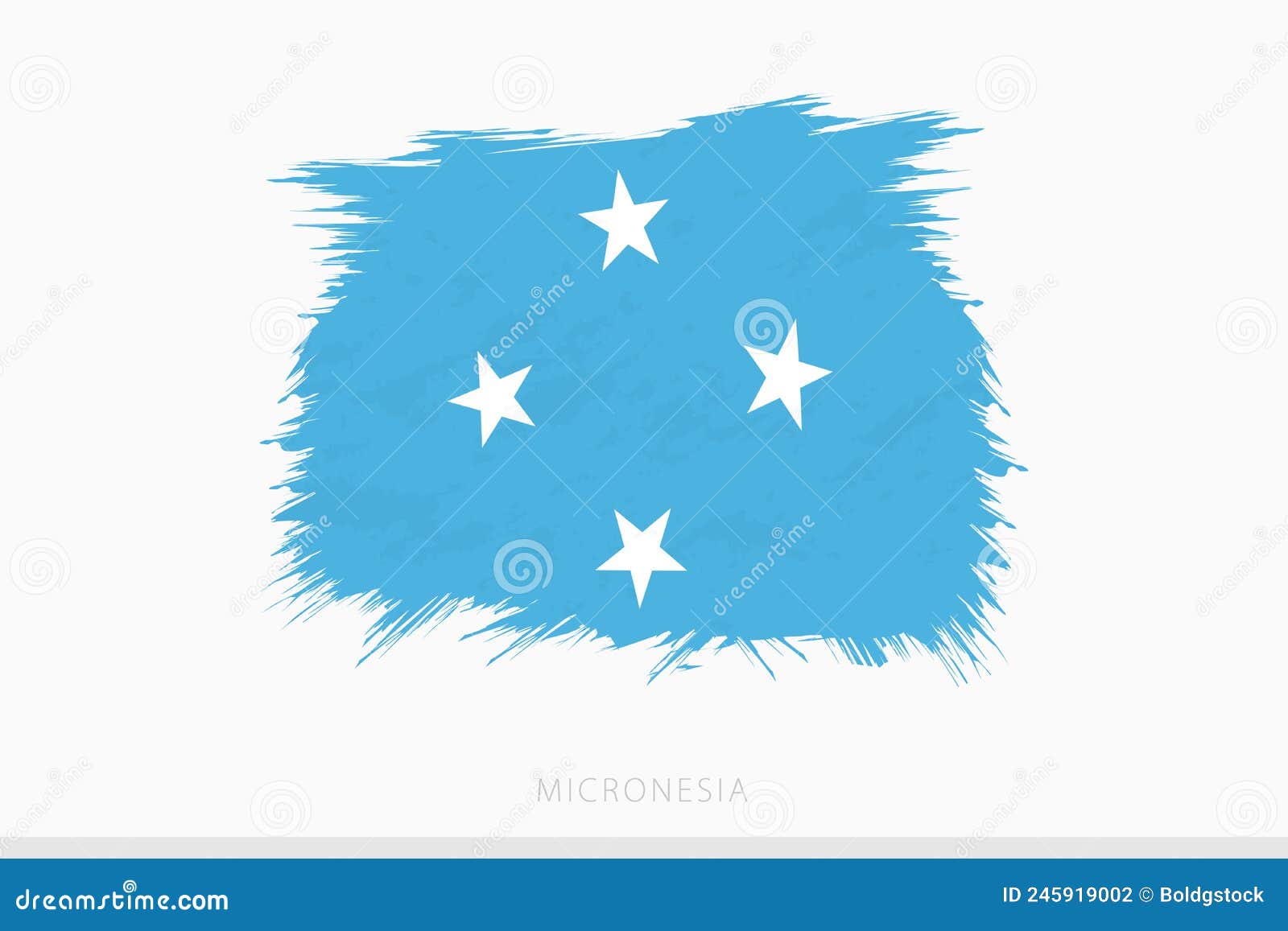 Micronesia Vector Map Isolated On White Background. High-Detailed Black ...