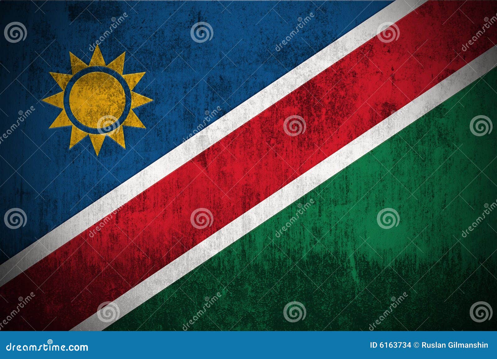 Grunge Flag of Namibia stock illustration. Illustration of design - 6163734