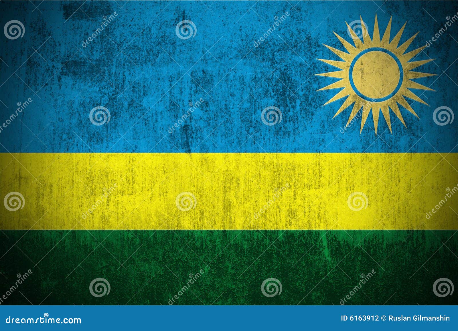 Grunge Flag of Rwanda stock illustration. Illustration of green - 6163912