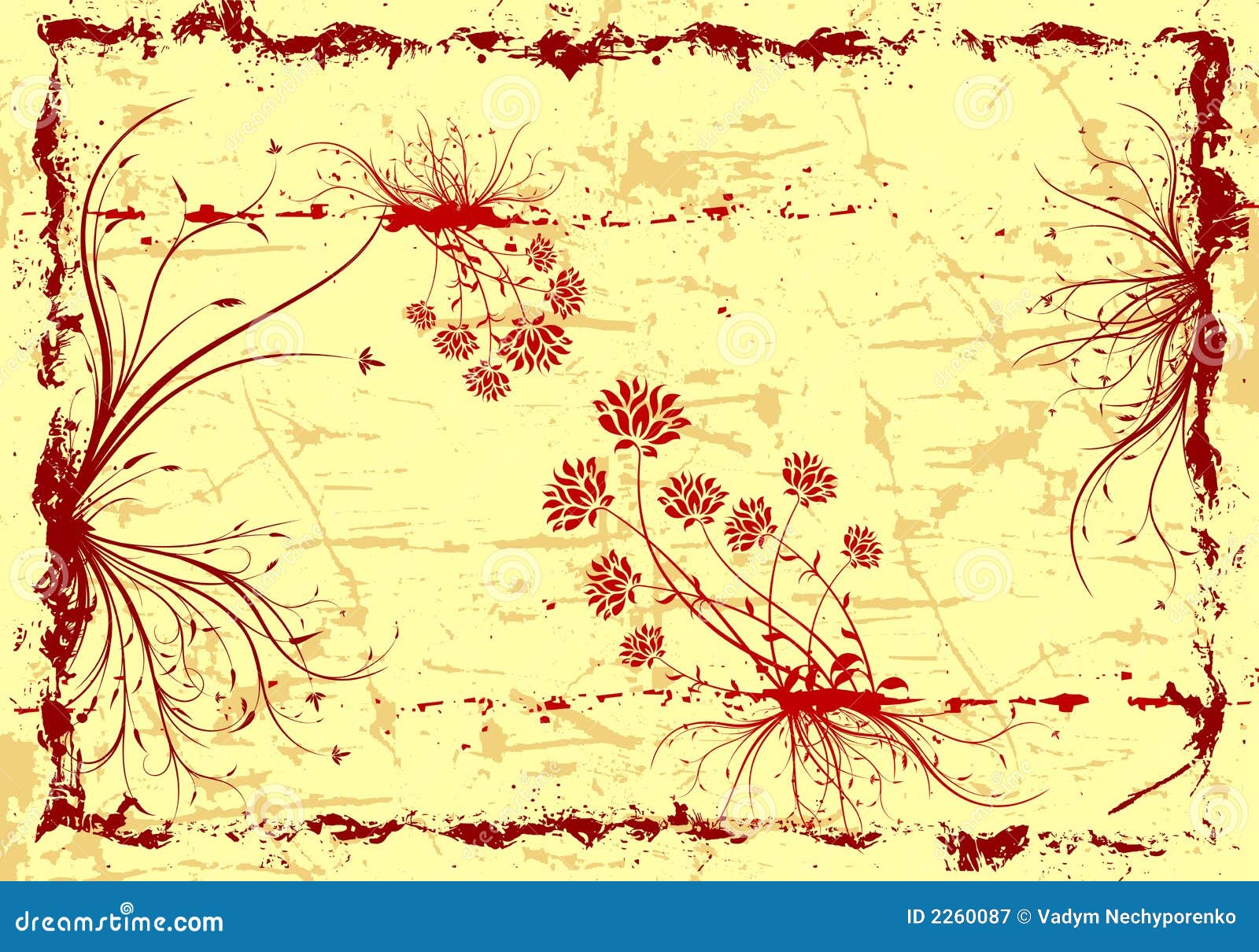 Grunge Floral Background Picture. Image: 2260087