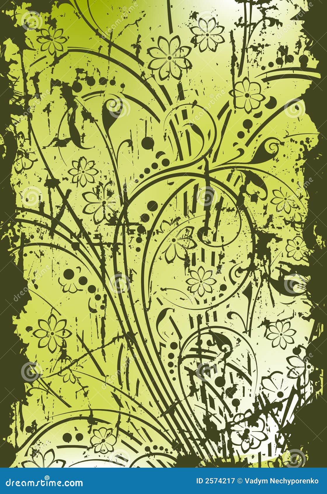 Grunge Floral Background stock vector. Illustration of decorative - 2574217