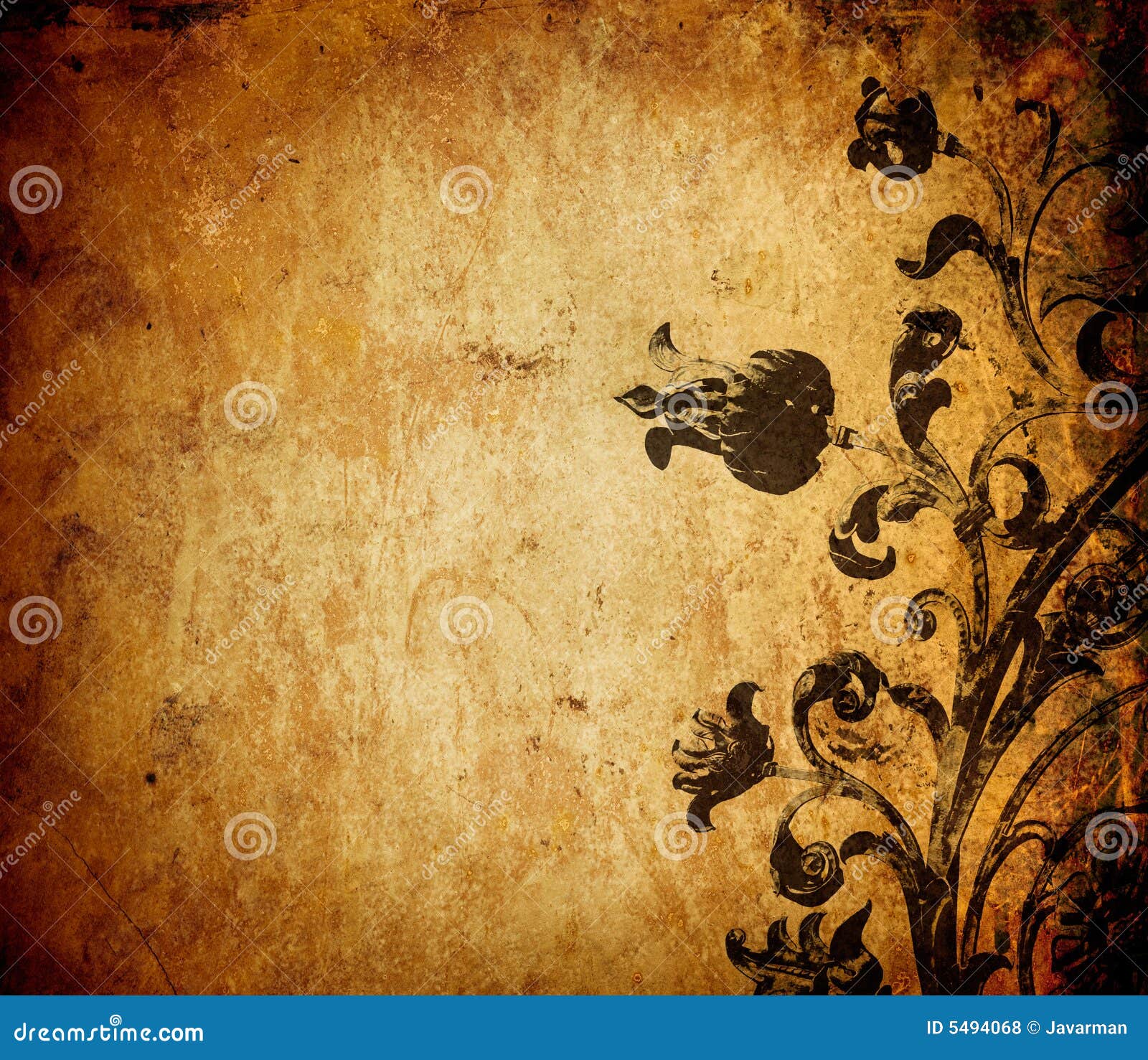 Grunge floral background stock illustration. Illustration of frame ...