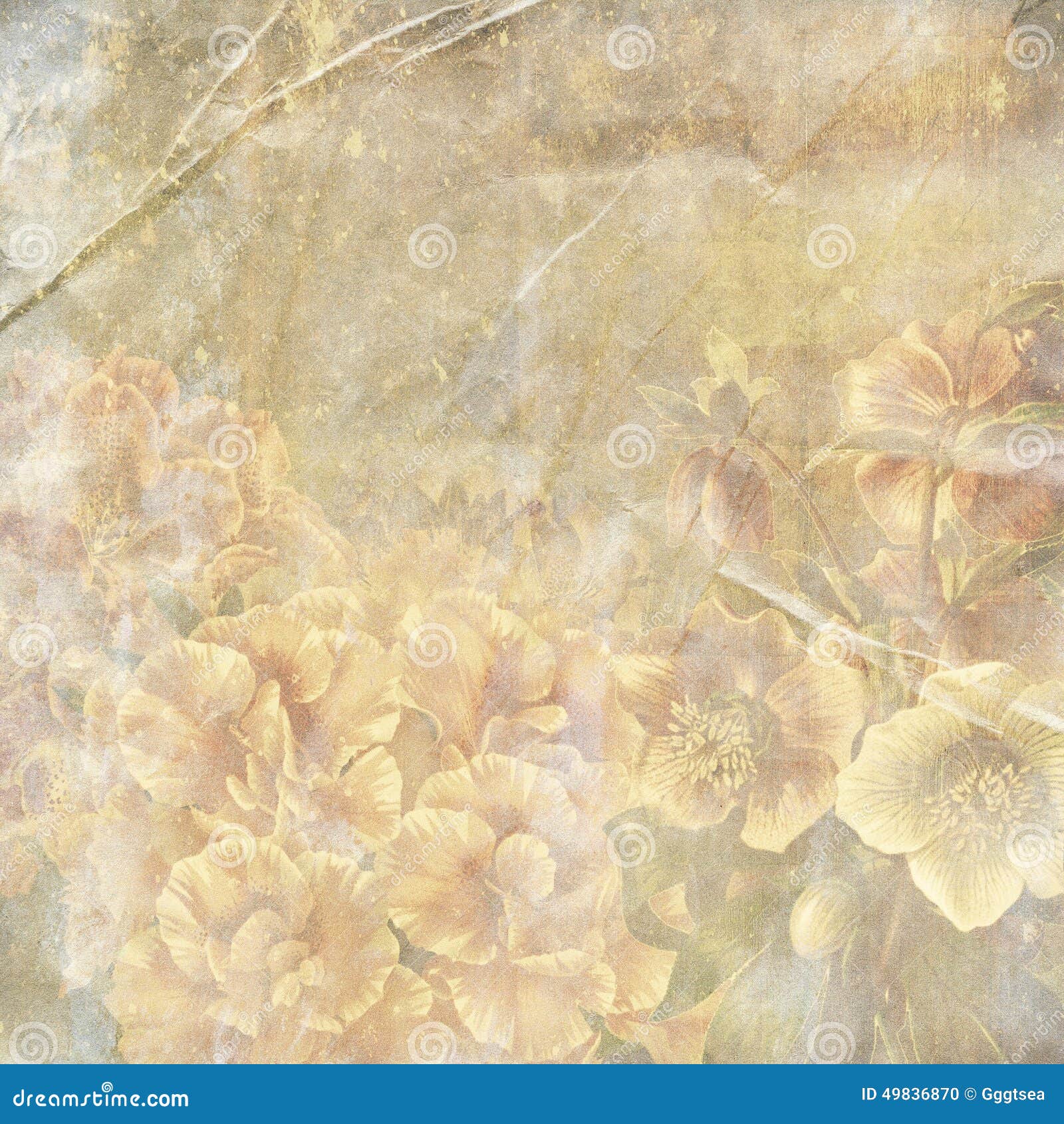 Grunge floral background stock photo. Image of floral - 49836870