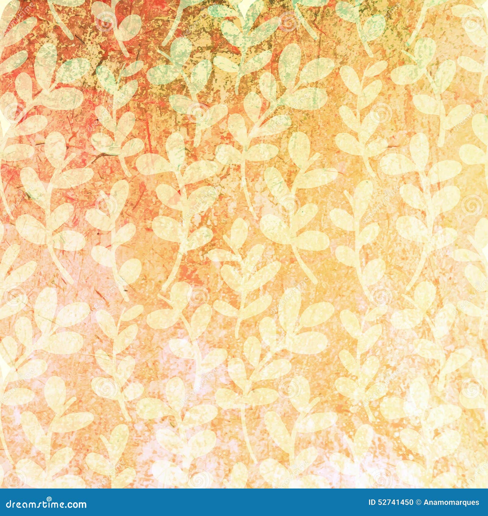 Grunge Floral Background. Vector Texture Background Stock Vector ...