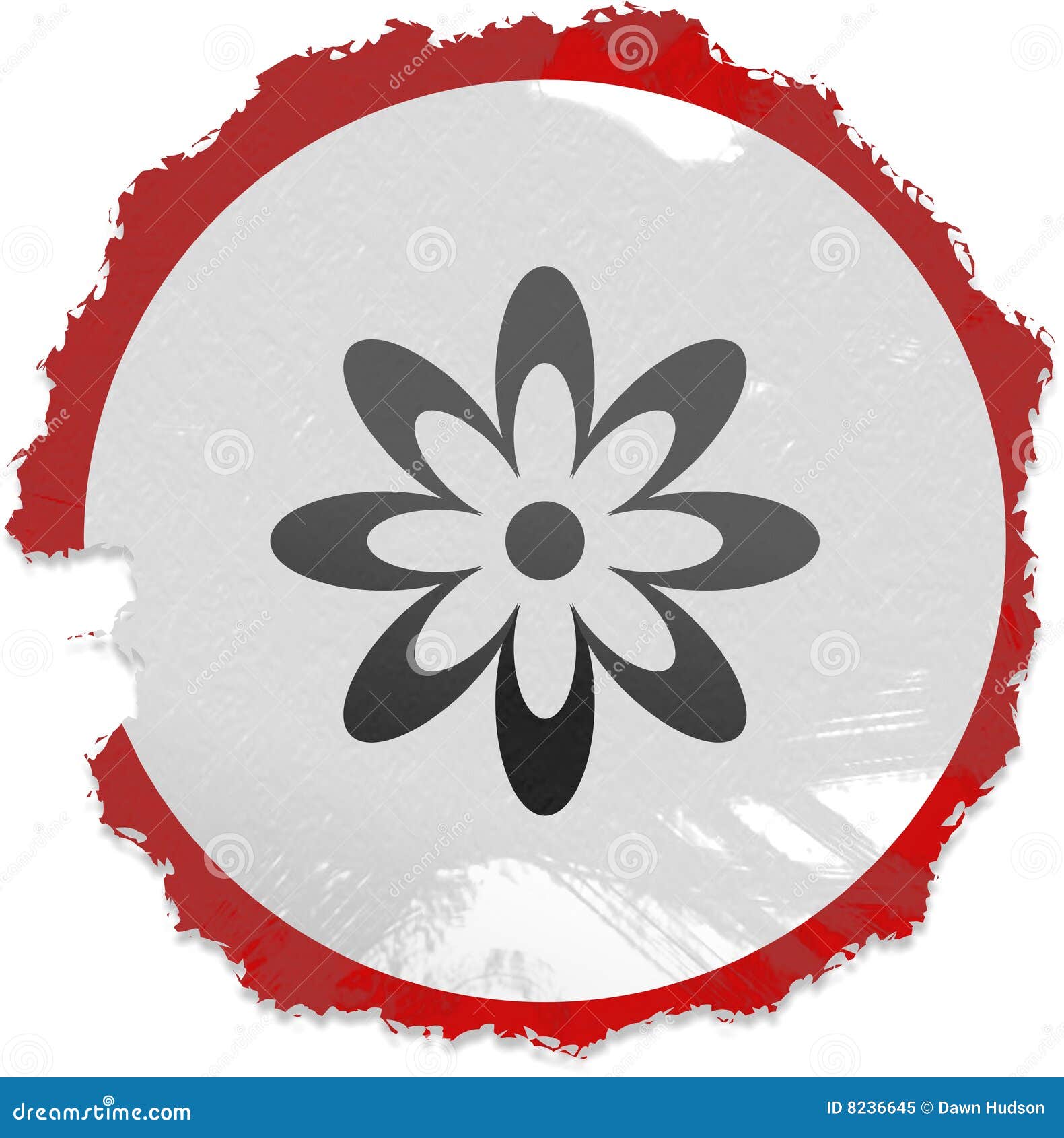 Grunge flower sign stock illustration. Illustration of traffic - 8236645
