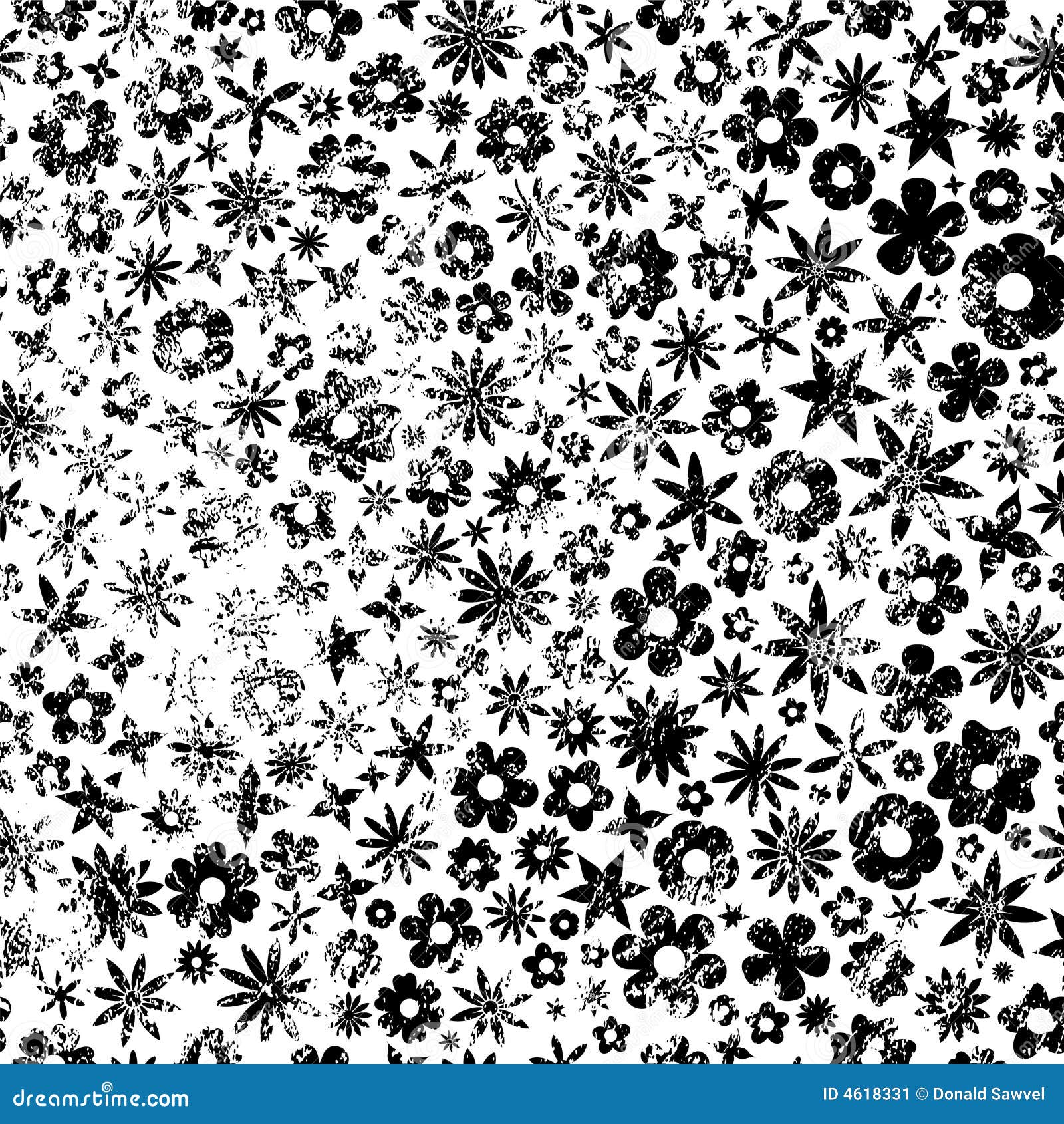 Grunge Flowers Background stock vector. Illustration of worn - 4618331