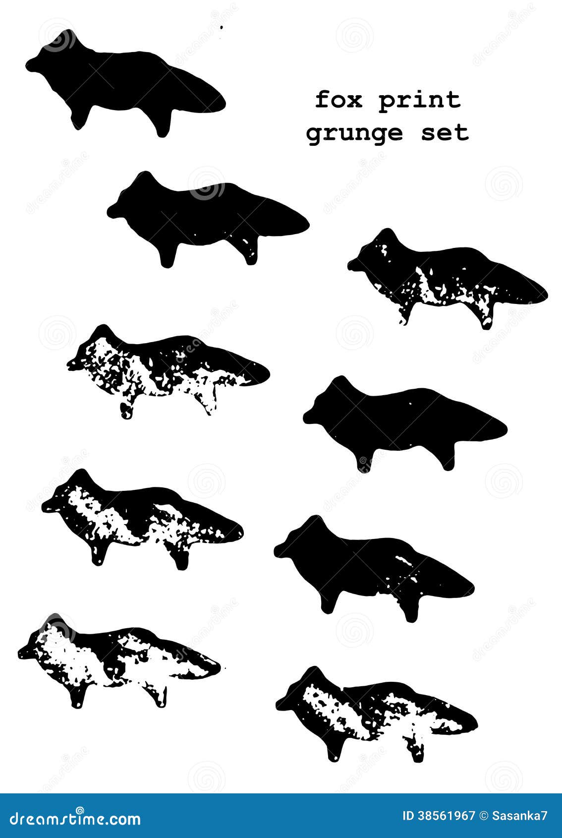 Grunge fox stock illustration. Illustration of animal - 38561967