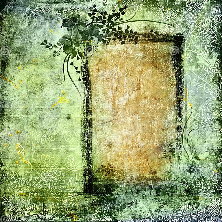 Grunge frame stock illustration. Illustration of decorative - 10845681